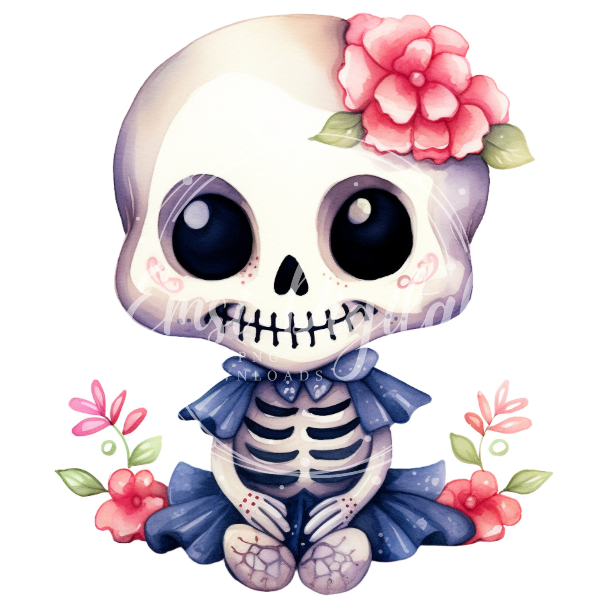Cute Skeleton Clipart Transparent PNG High-quality - Etsy