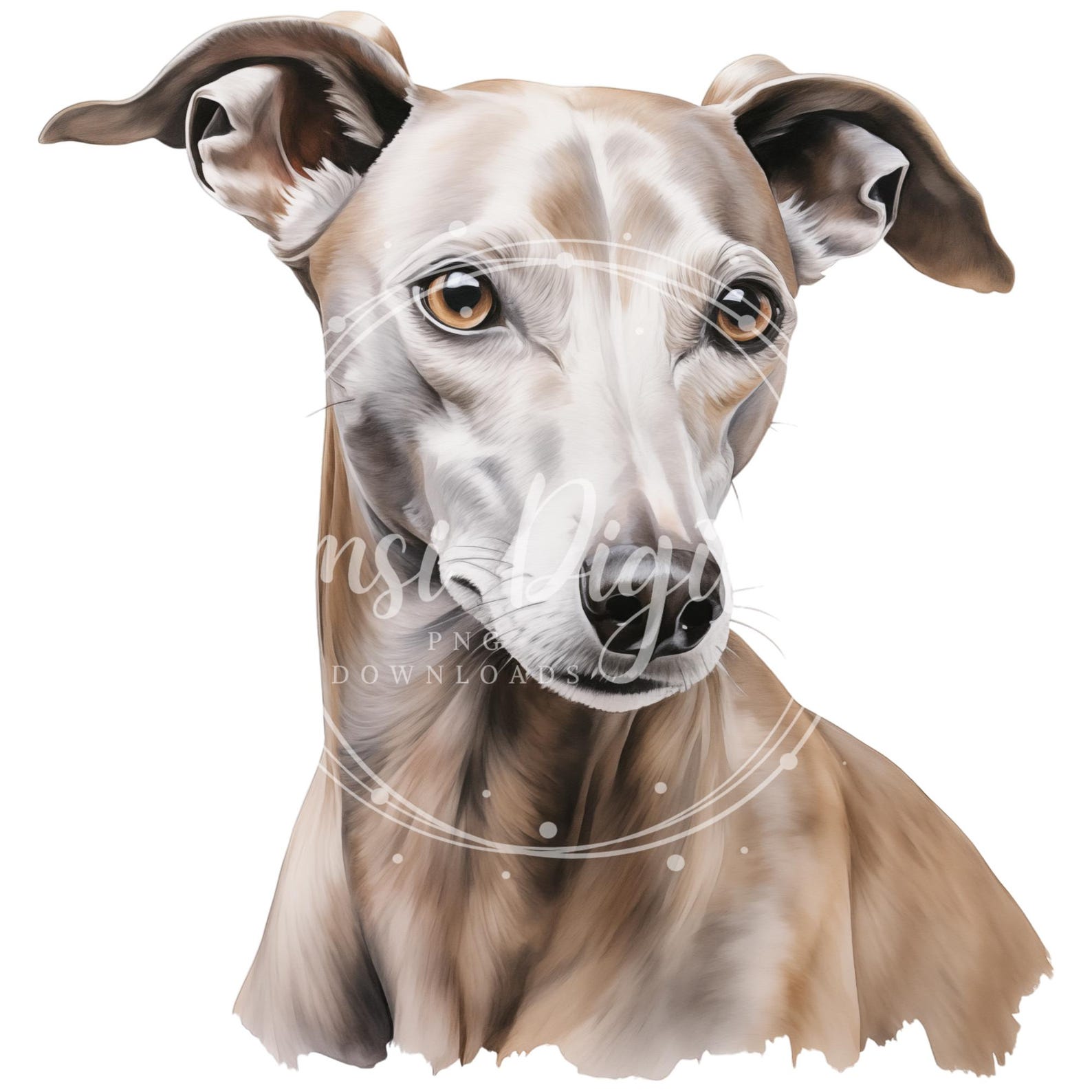 Whippet Dog Clipart | High-quality Transparent PNG | Watercolor ...