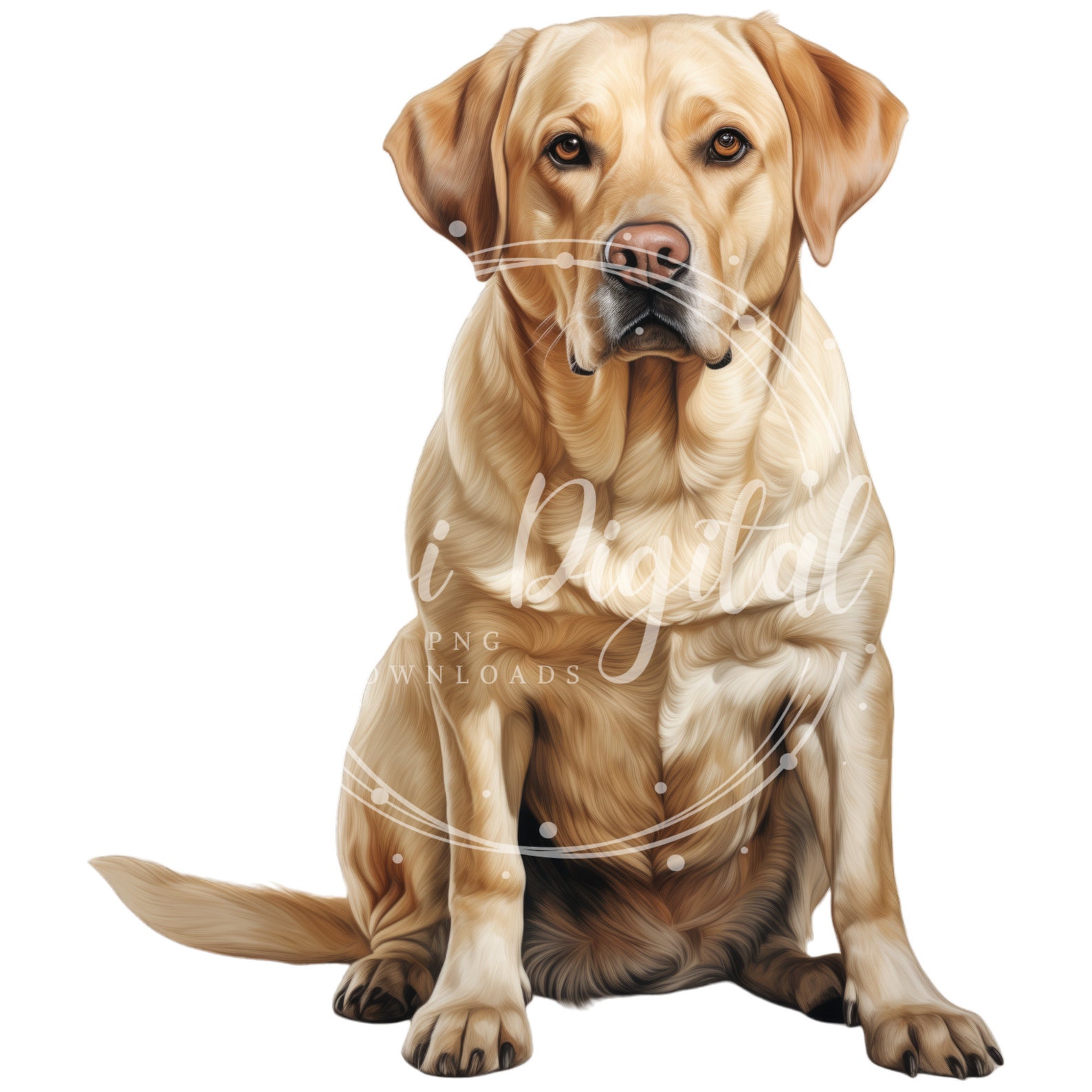Yellow Labrador Clipart | High-quality Transparent PNG | Watercolor Dog ...