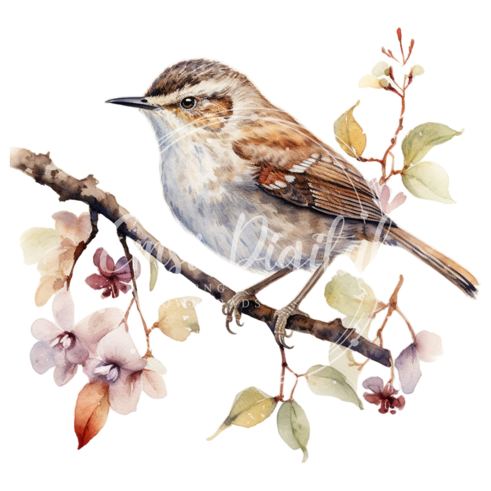 Wren Bird Clipart High-quality Transparent PNG Watercolor Illustration ...