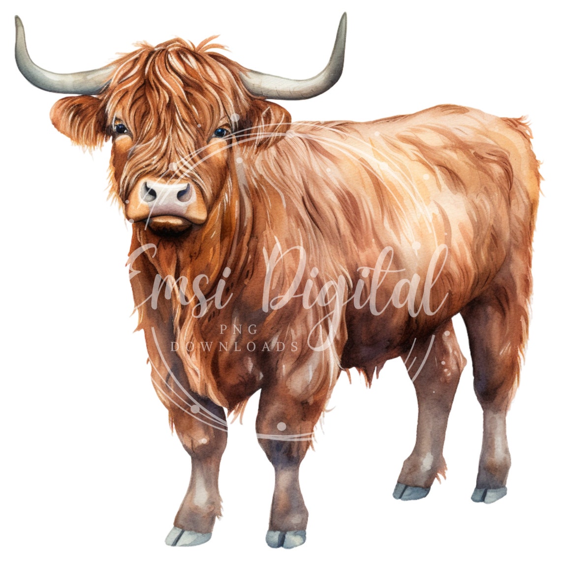 Highland Cattle Clipart High-quality Transparent PNG - Etsy