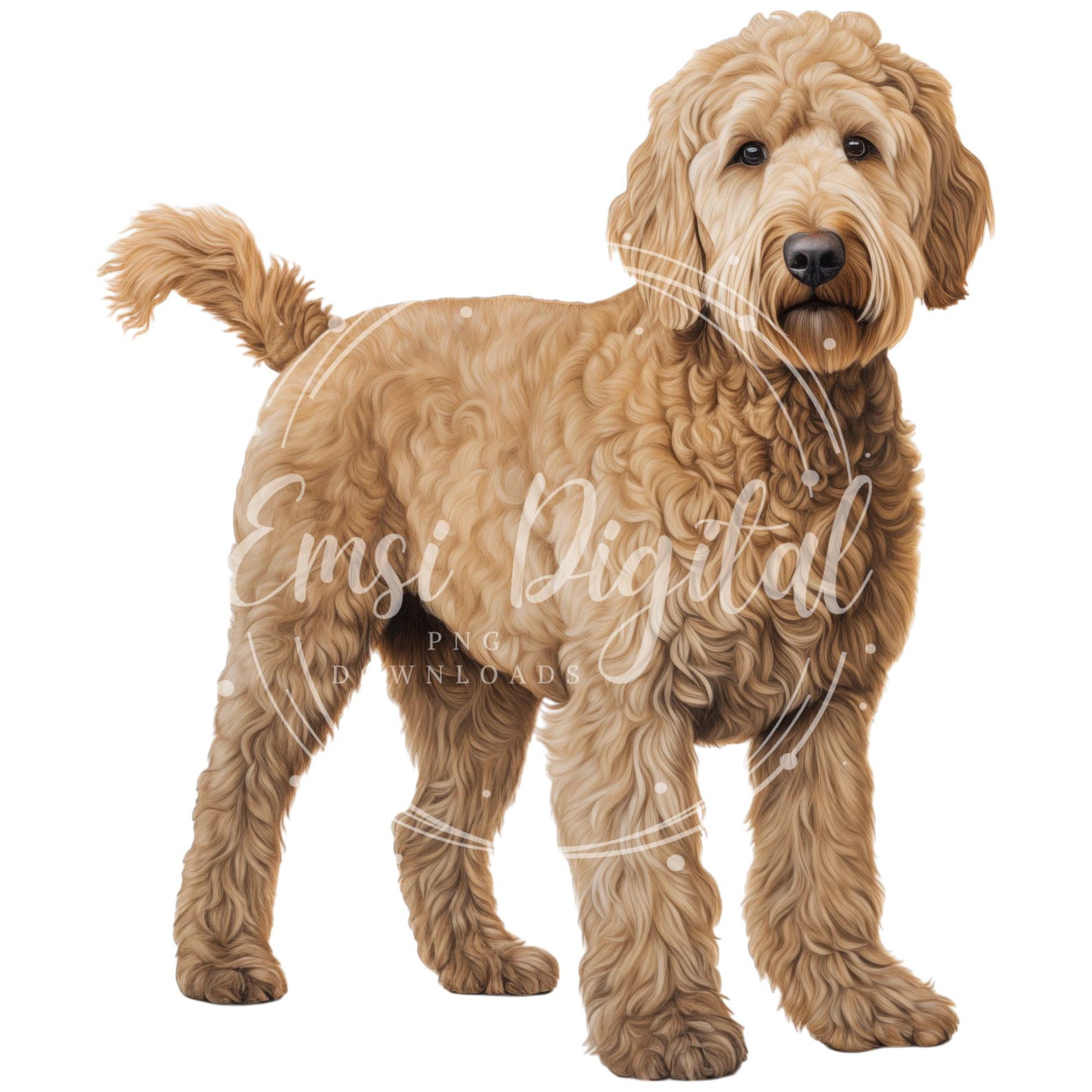 Goldendoodle Clipart | High-quality Transparent PNG | Watercolor Dog ...