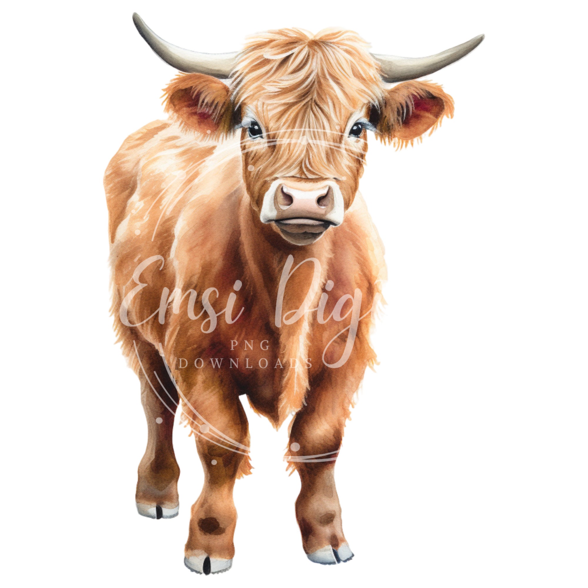 Highland Cattle Clipart High-quality Transparent PNG - Etsy
