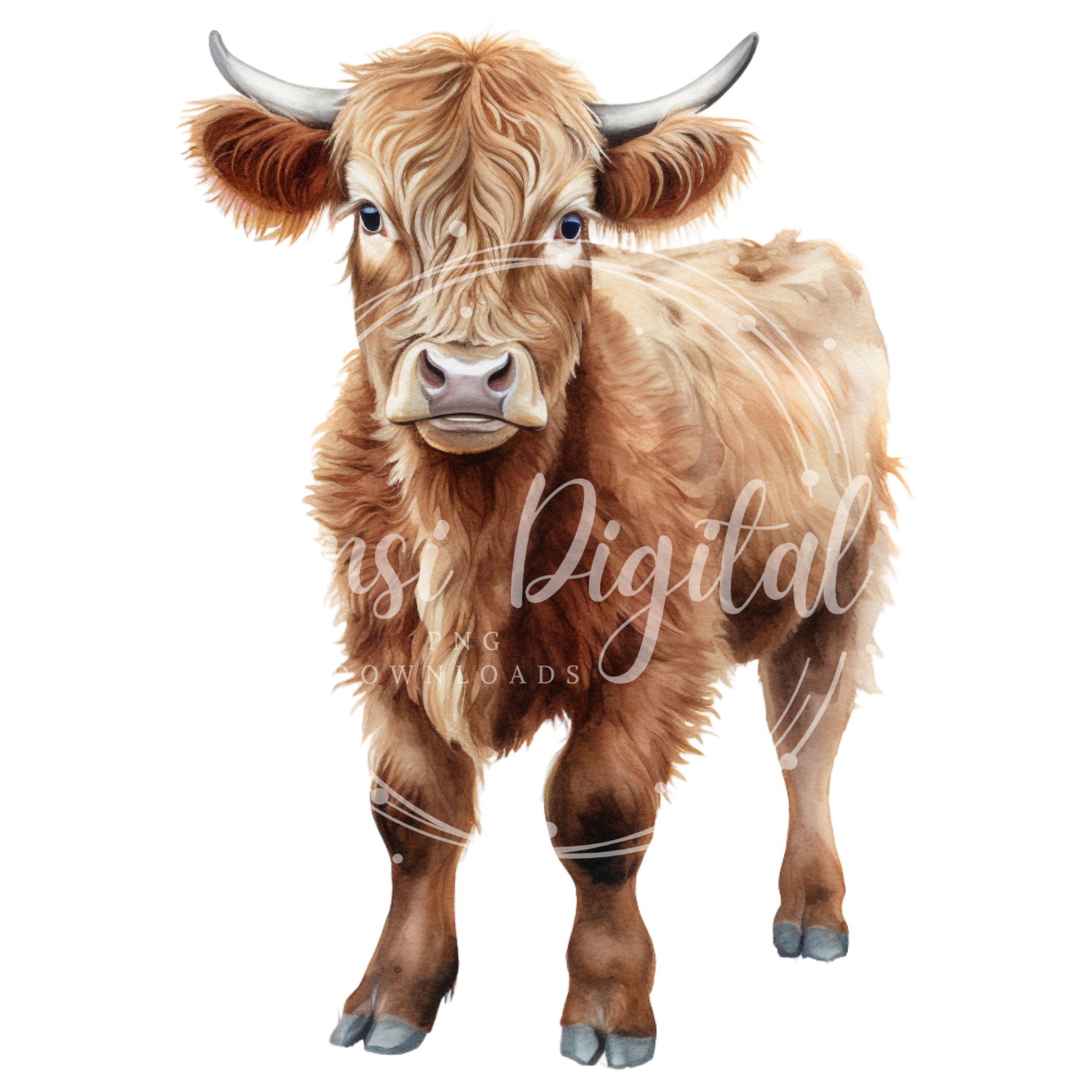 Highland Cattle Clipart High-quality Transparent PNG - Etsy