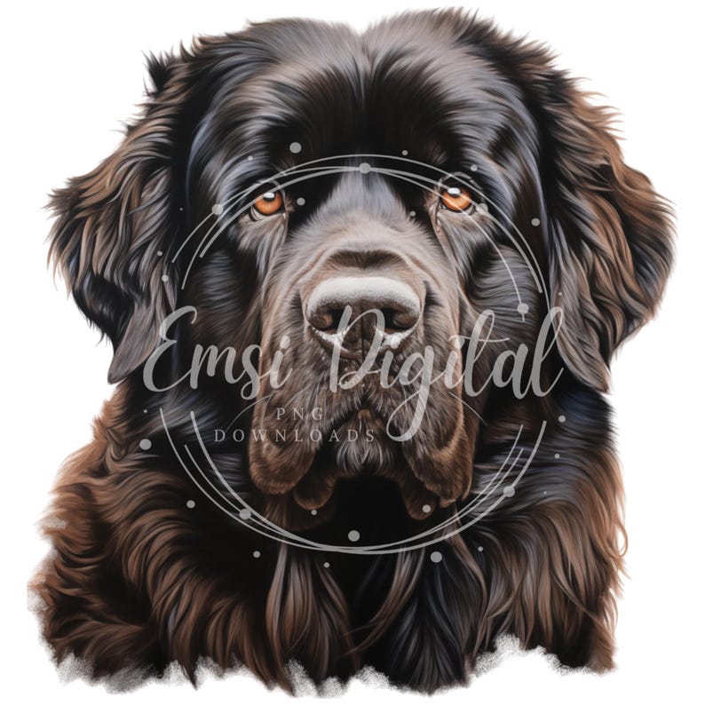 Newfoundland Dog Clipart High-quality Transparent PNG Watercolor Newfie ...