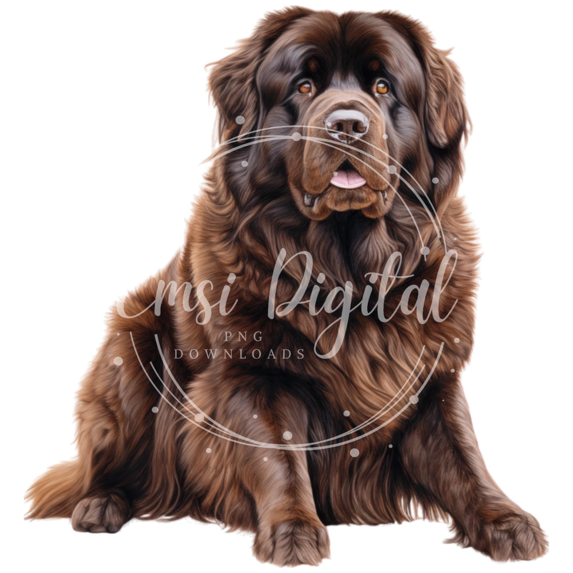 Newfoundland Dog Clipart | High-quality Transparent PNG | Watercolor ...