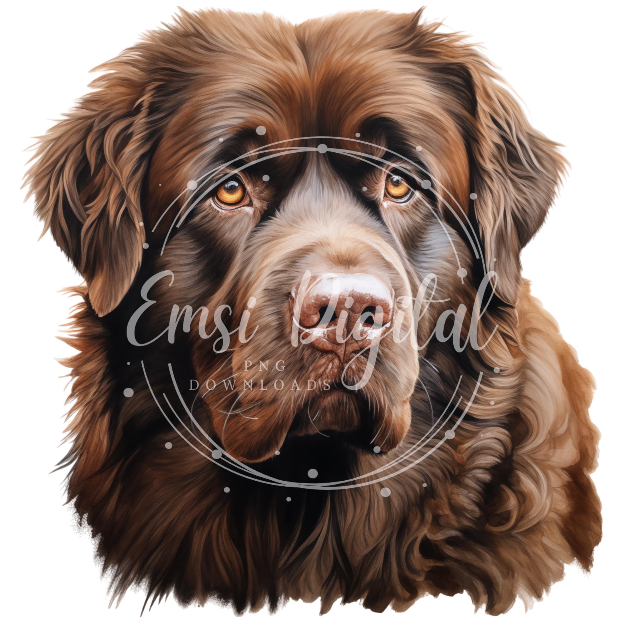 Newfoundland Dog Clipart High-quality Transparent PNG Watercolor Newfie ...