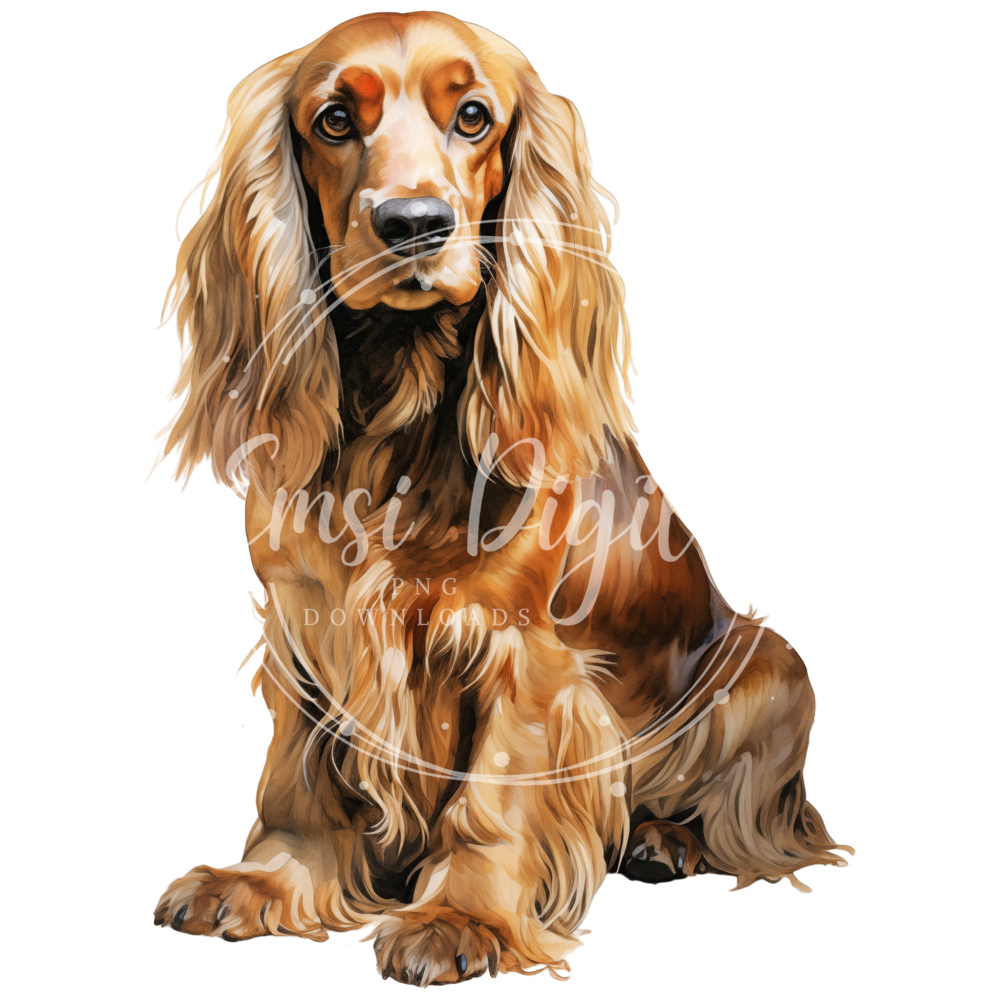 Cocker Spaniel Clipart | High-quality Transparent PNG | Watercolor Dog ...