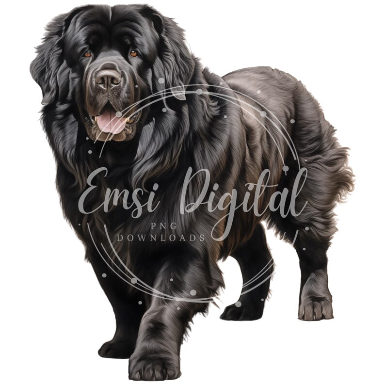 Newfoundland Dog Clipart | High-quality Transparent PNG | Watercolor ...
