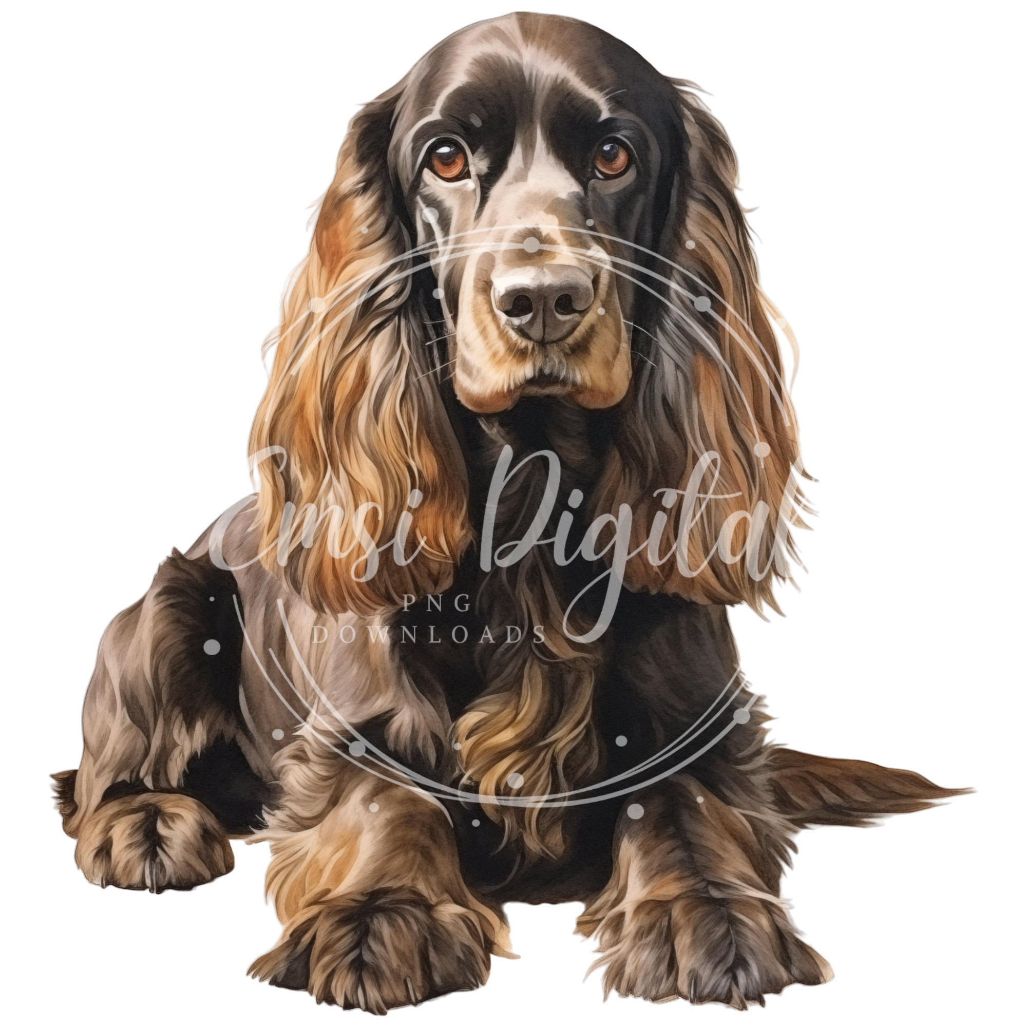 Cocker Spaniel Clipart | High-quality Transparent PNG | Watercolor Dog ...