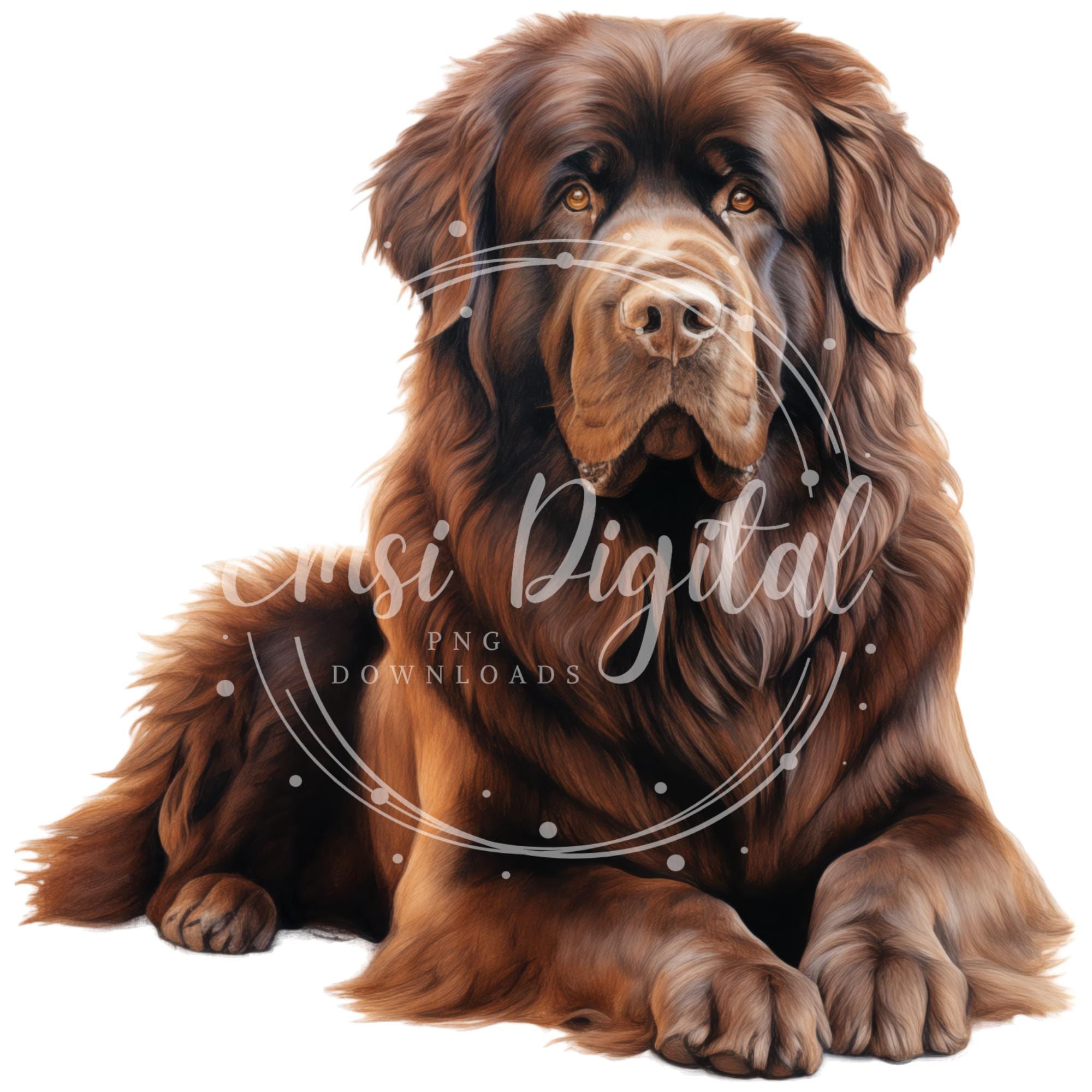 Newfoundland Dog Clipart | High-quality Transparent PNG | Watercolor ...