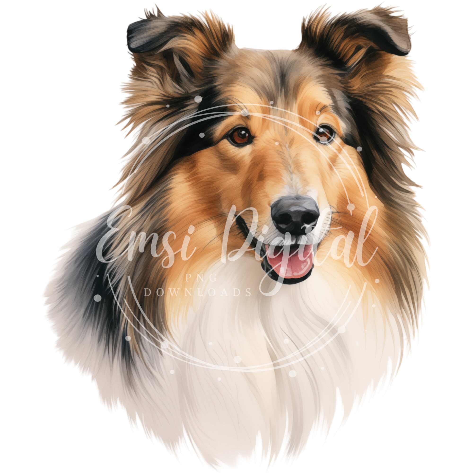 Shetland Sheepdog Clipart | High-quality Transparent PNG | Watercolor ...