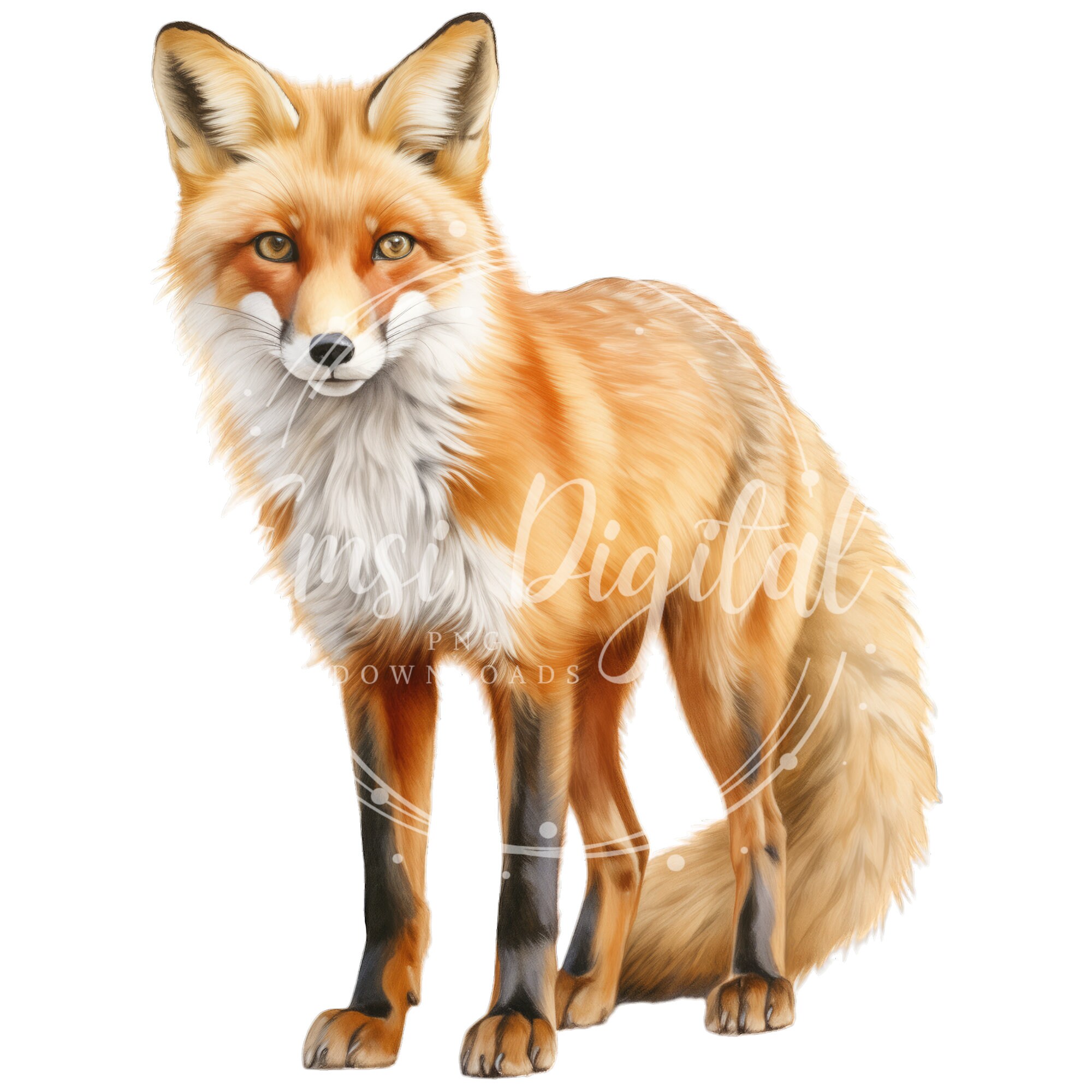 Fox Clipart | Transparent PNG | High-quality Watercolor Illustration ...