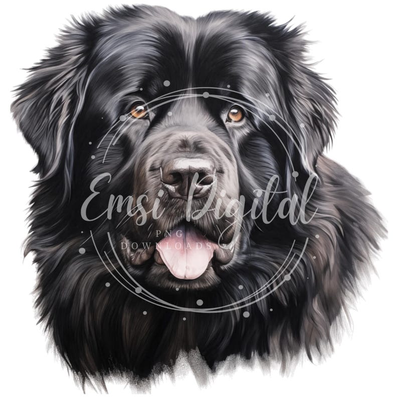 Newfoundland Dog Clipart High-quality Transparent PNG Watercolor Newfie ...
