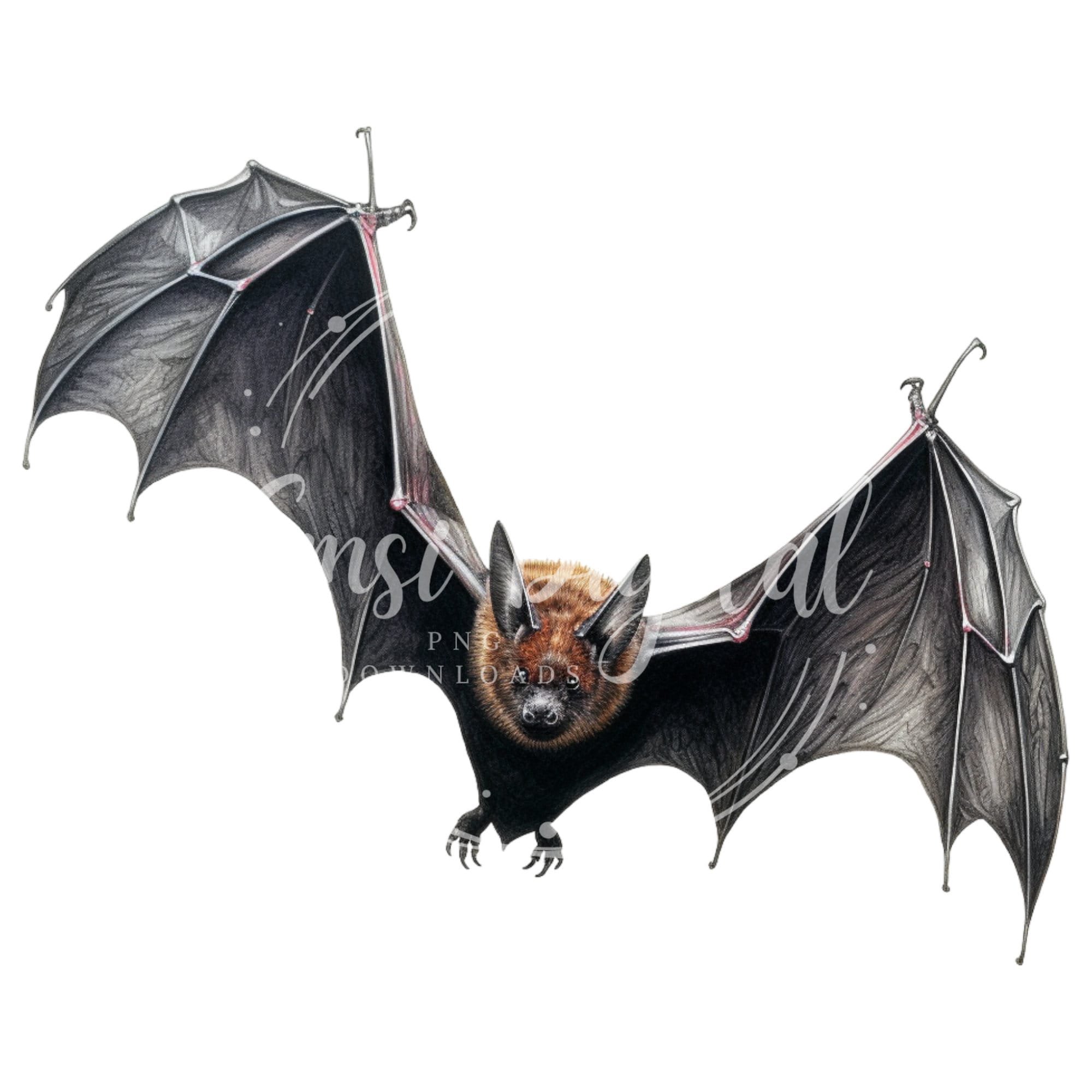 Bat Clipart High-quality Transparent PNG Watercolor Art - Etsy