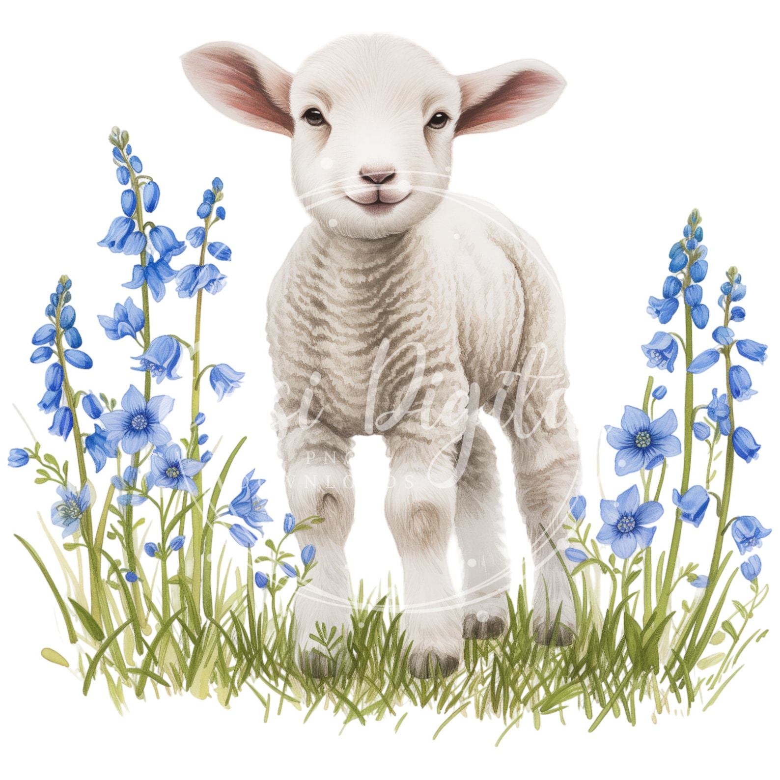 Spring Lamb Clipart | High-quality Transparent PNG | Watercolor Sheep ...