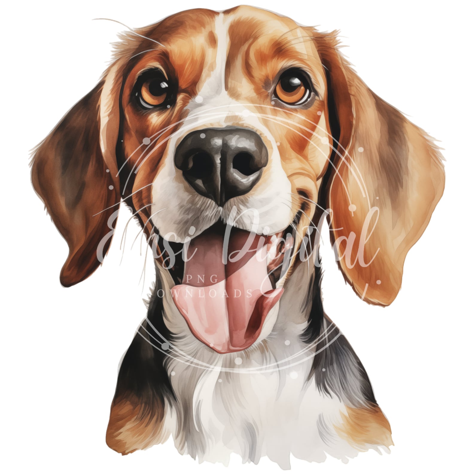 Beagle Clipart | High-quality Transparent PNG | Watercolor Hunting Dog ...