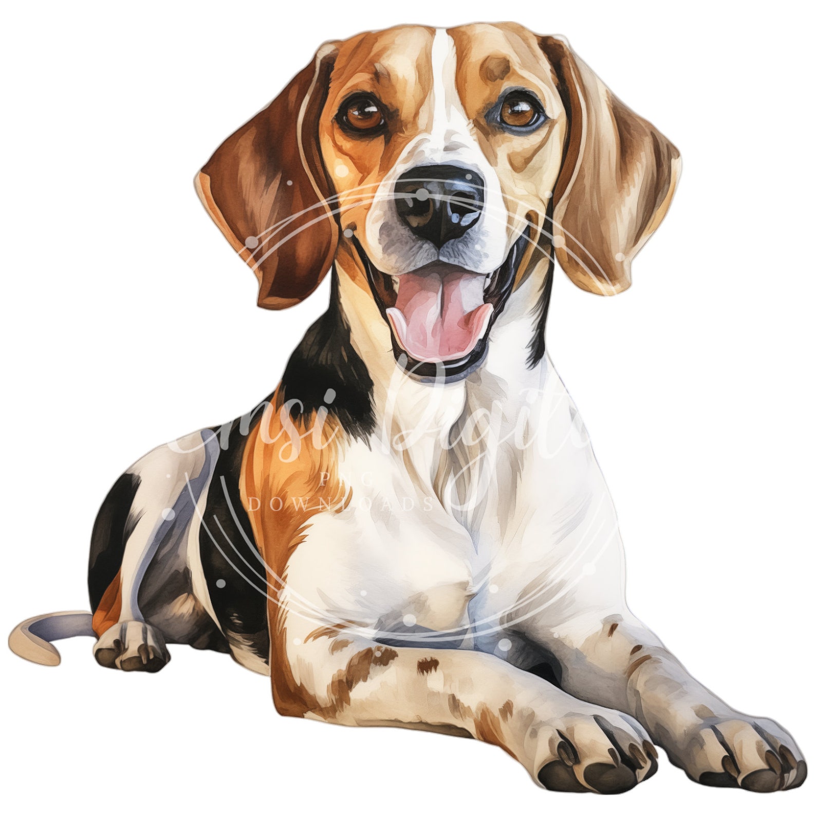 Beagle Clipart | High-quality Transparent PNG | Watercolor Hunting Dog ...
