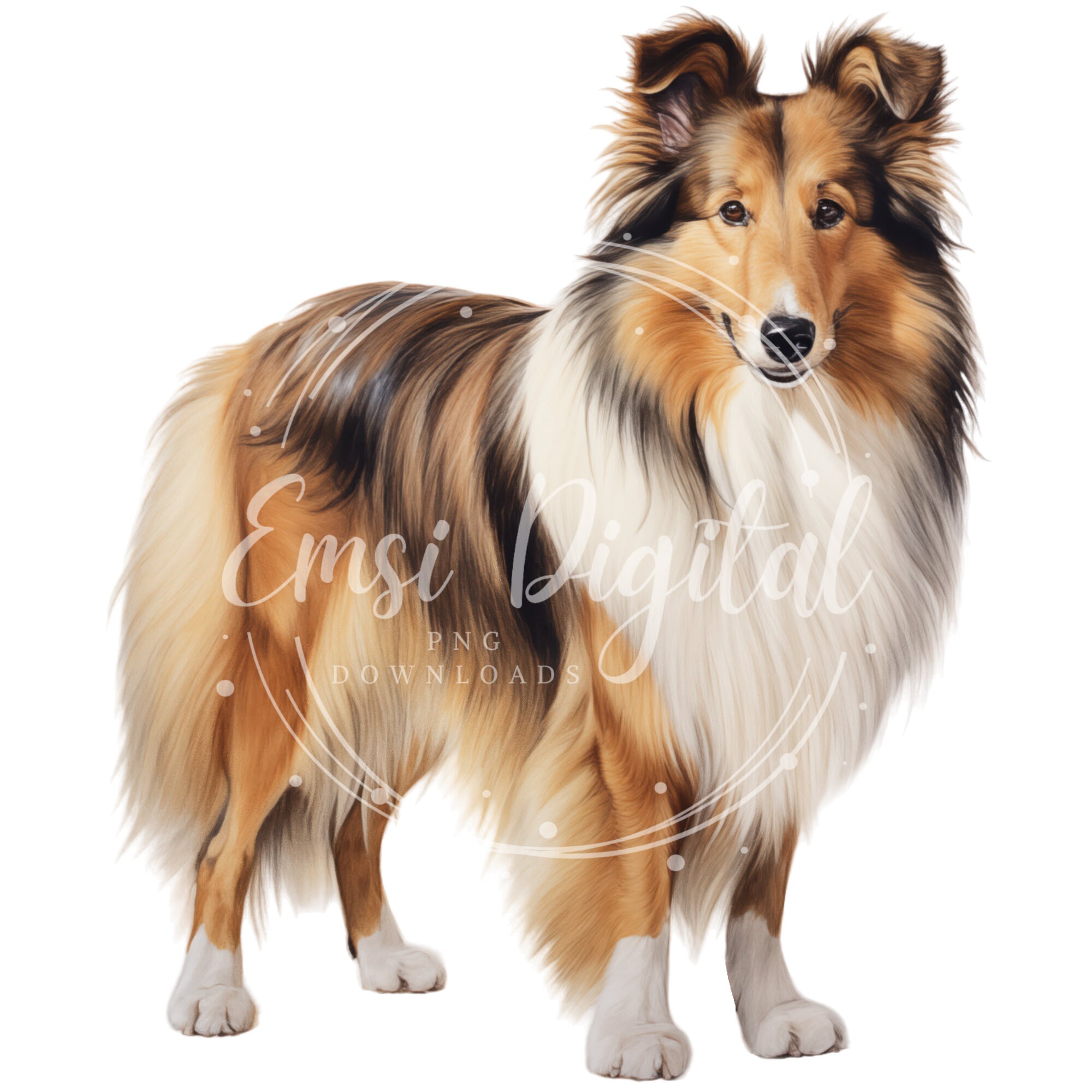 Shetland Sheepdog Clipart | High-quality Transparent PNG | Watercolor ...