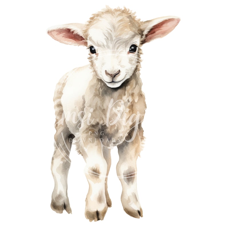 Lamb Clipart High-quality Transparent PNG Watercolor Sheep - Etsy