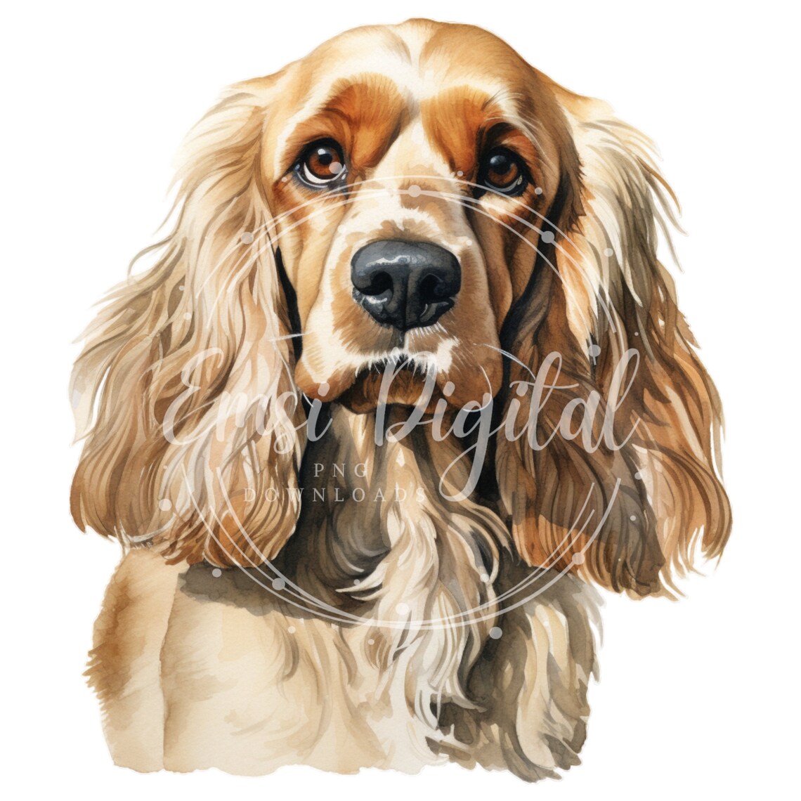 Cocker Spaniel Clipart High-quality Transparent PNG Watercolor Dog ...