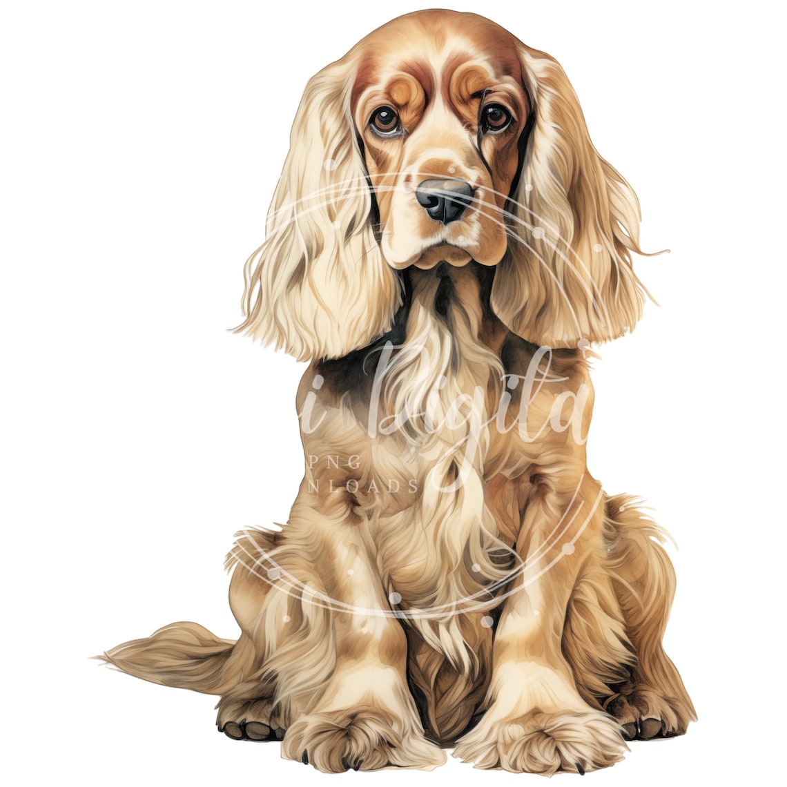 Cocker Spaniel Clipart High-quality Transparent PNG Watercolor Dog ...