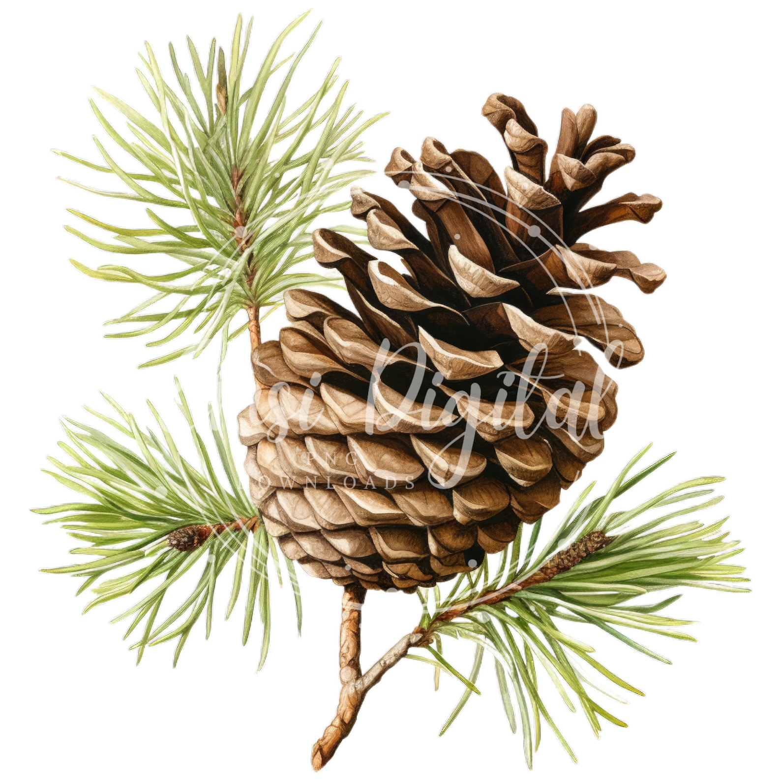 Botanical Pine Cones Clipart | High-quality Transparent PNG ...