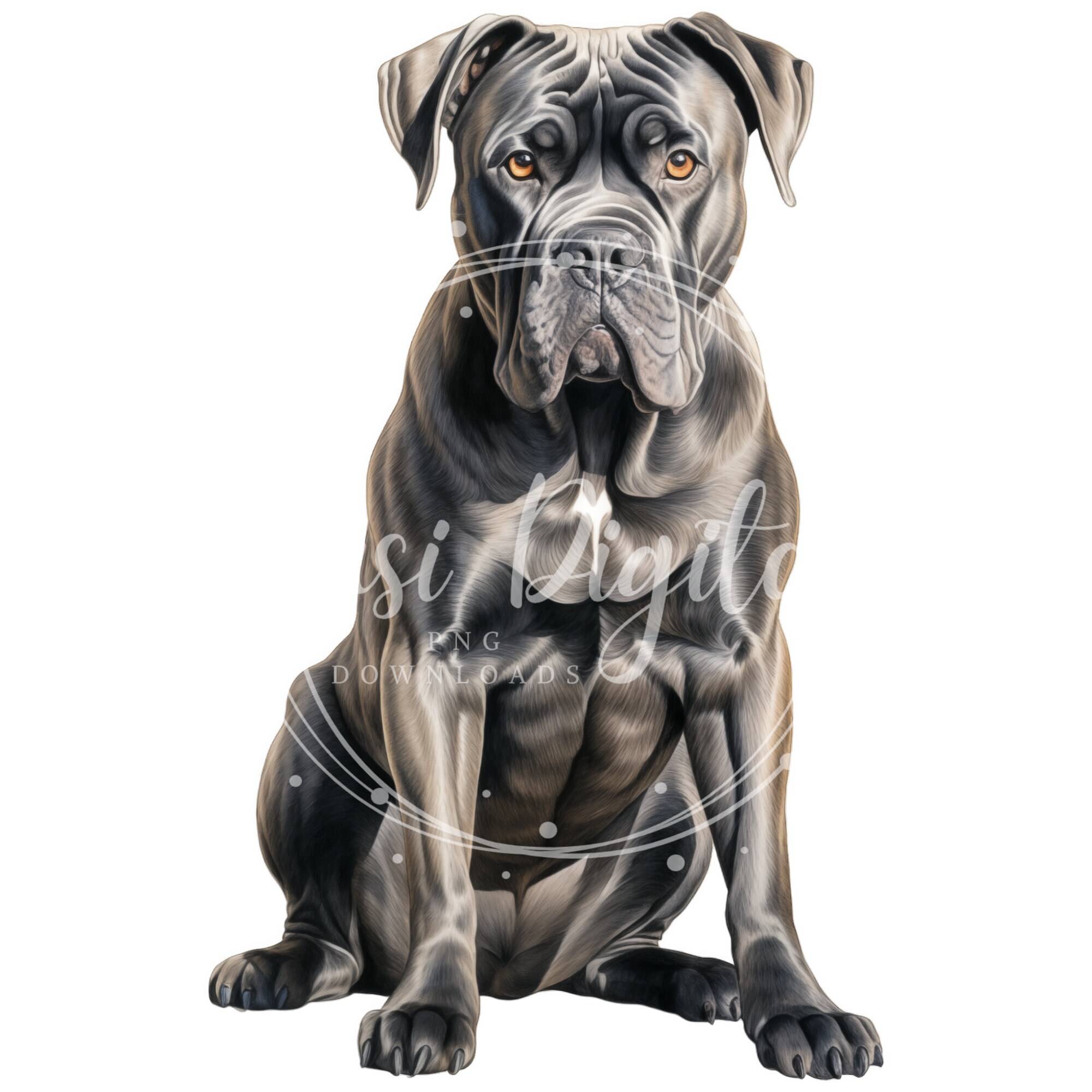 Cane Corso Clipart | High-quality Transparent PNG | Watercolor ...