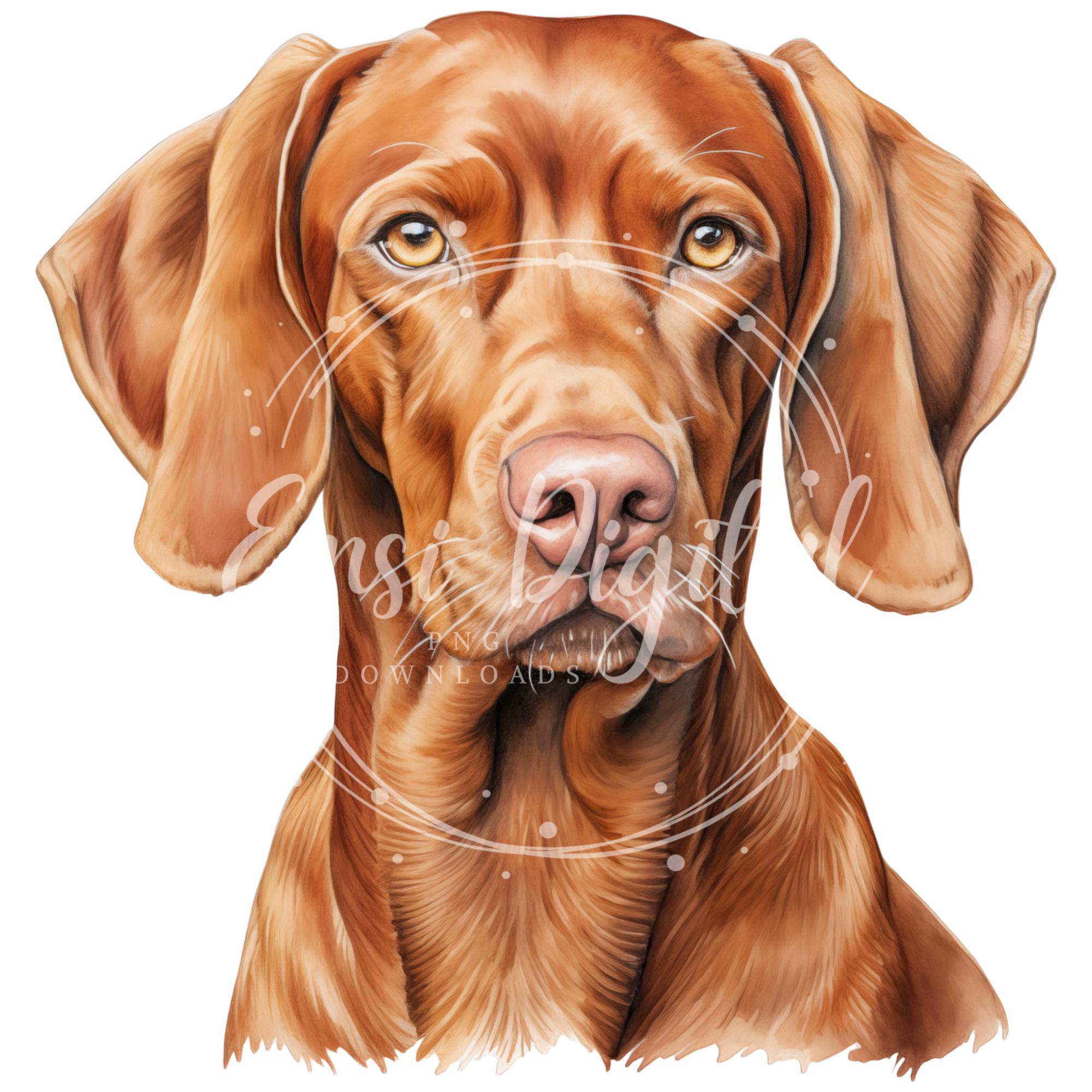 Hungarian Vizsla Clipart | High-quality Transparent PNG | Watercolor ...