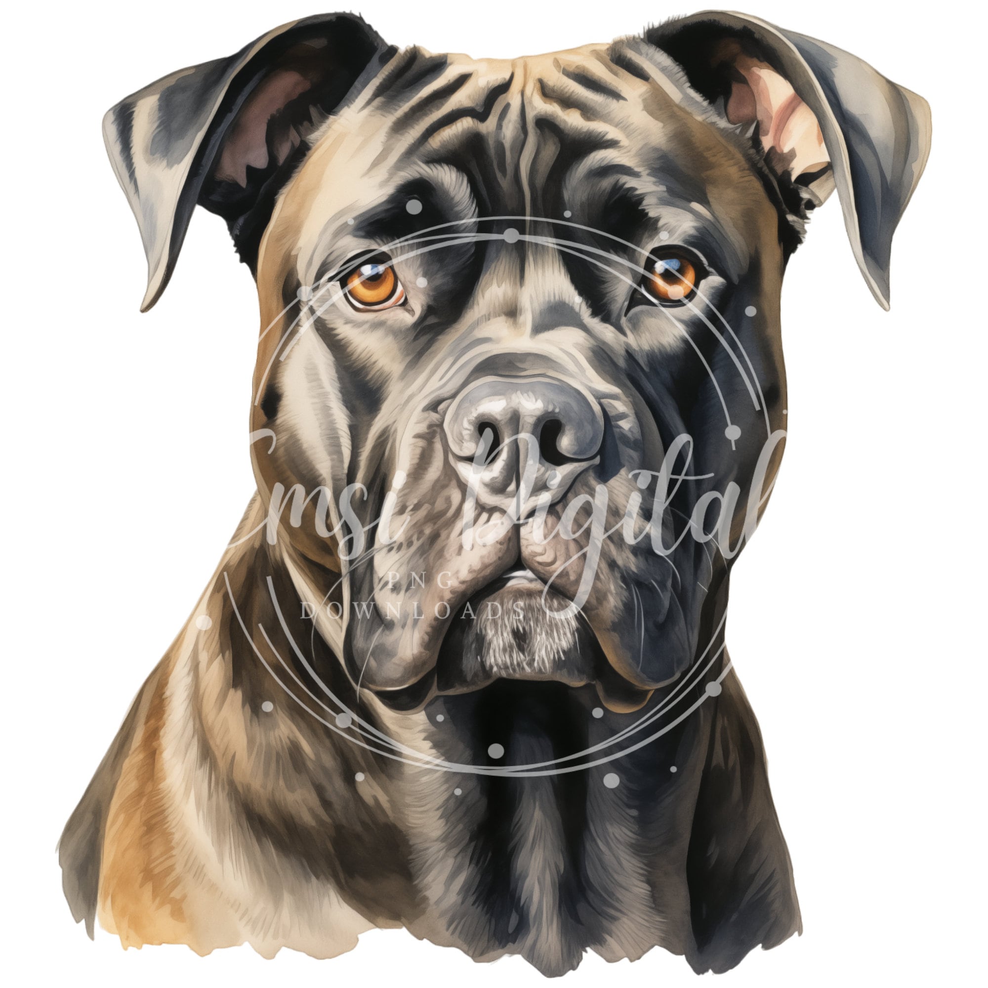 Cane Corso Clipart | High-quality Transparent PNG | Watercolor ...