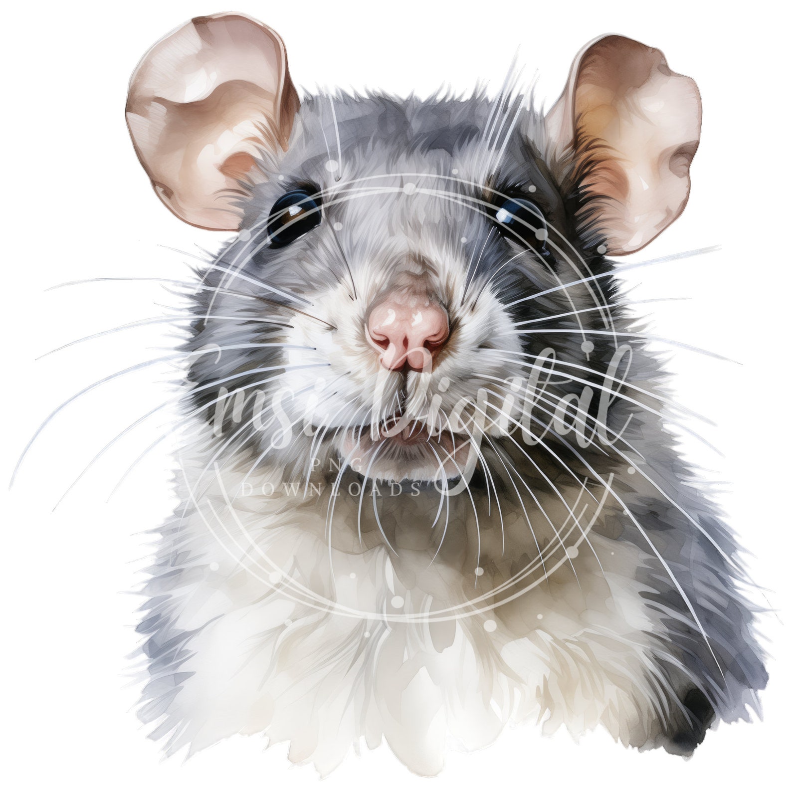 Cute Rat Clipart | High-quality Transparent PNG | Watercolor Rodent ...