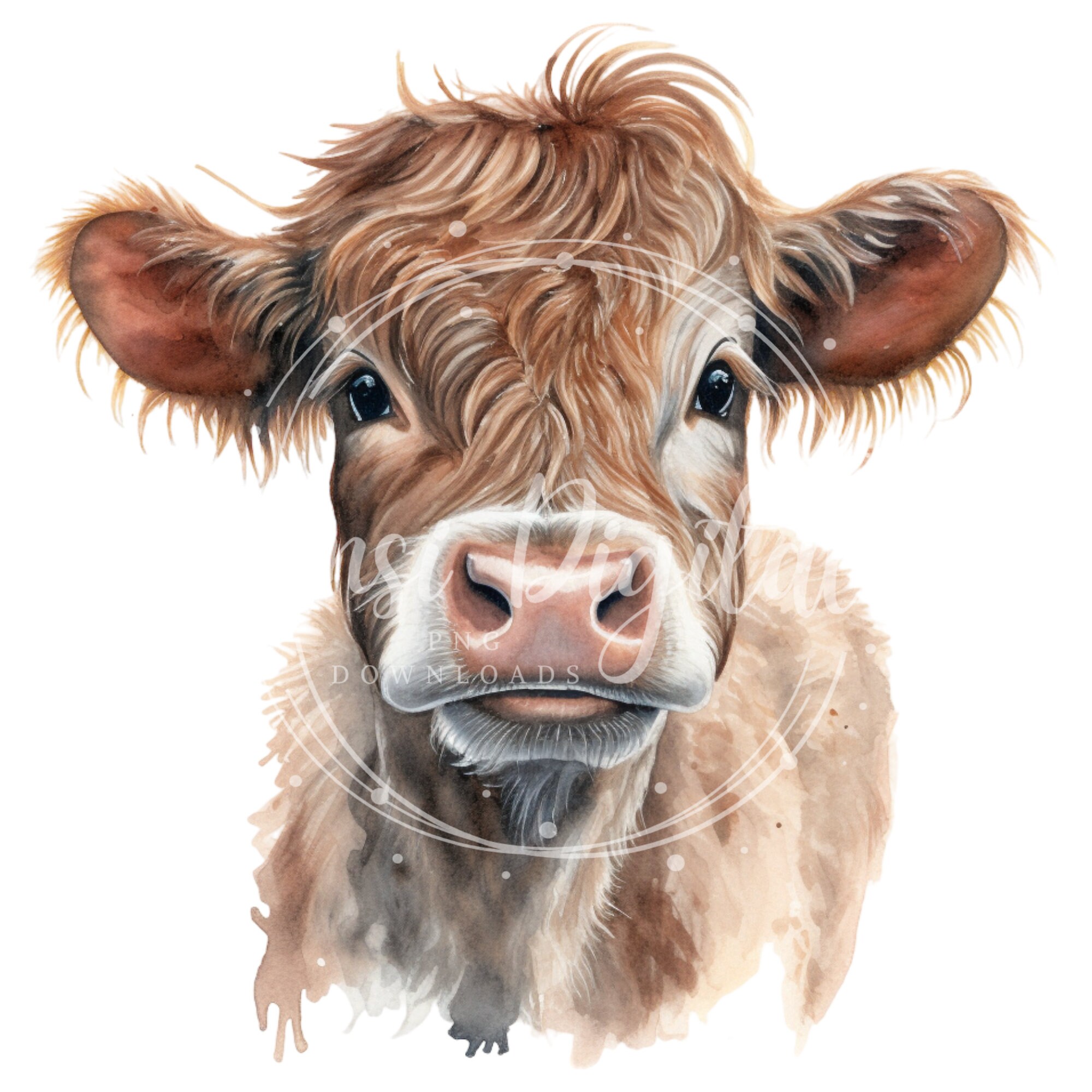Highland Cattle Clipart High-quality Transparent PNG - Etsy