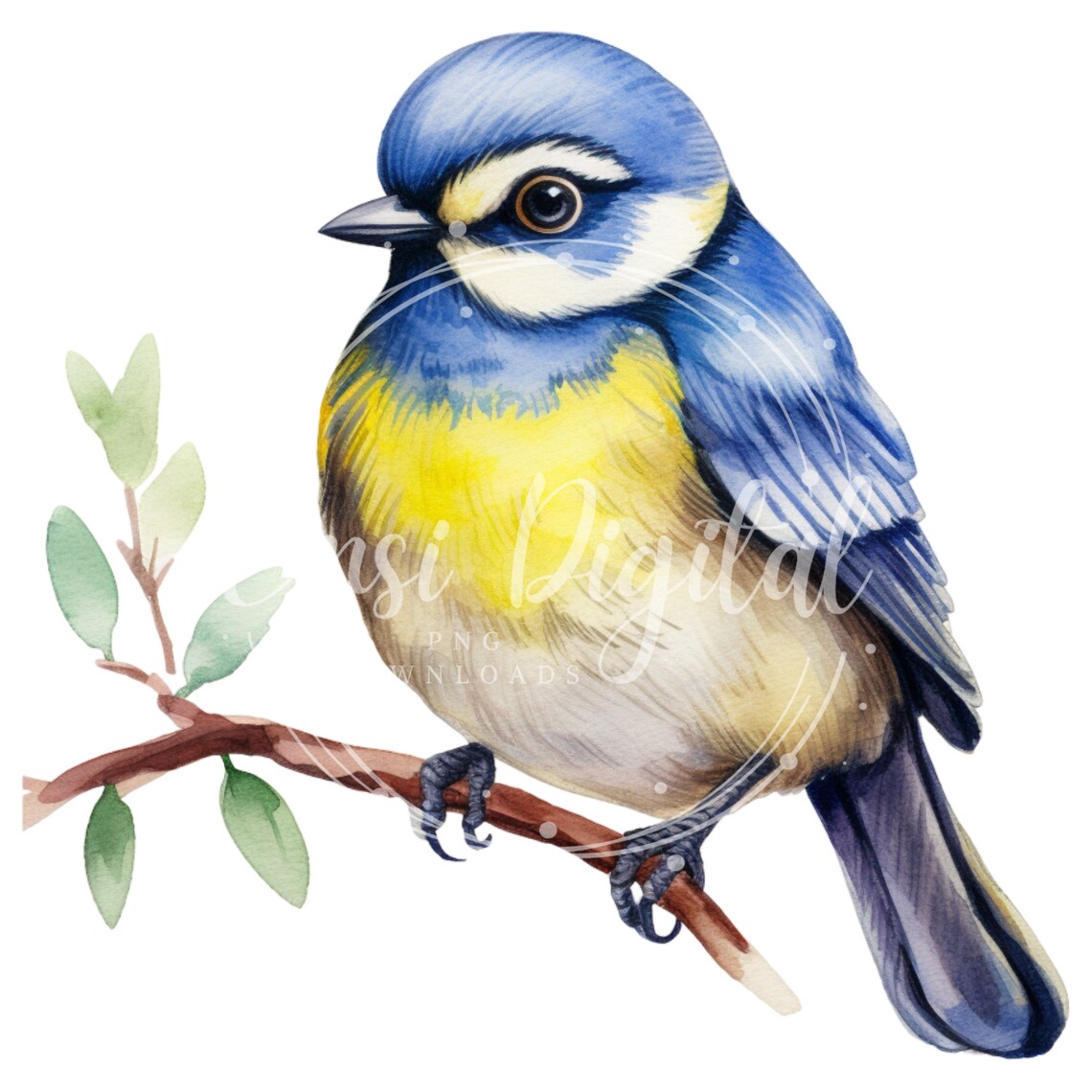 Blue-tit Clipart | High-quality Transparent PNG | Watercolor ...