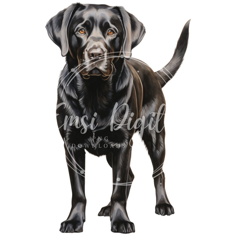 Black Labrador Clipart | High-quality Transparent PNG | Watercolor Dog ...