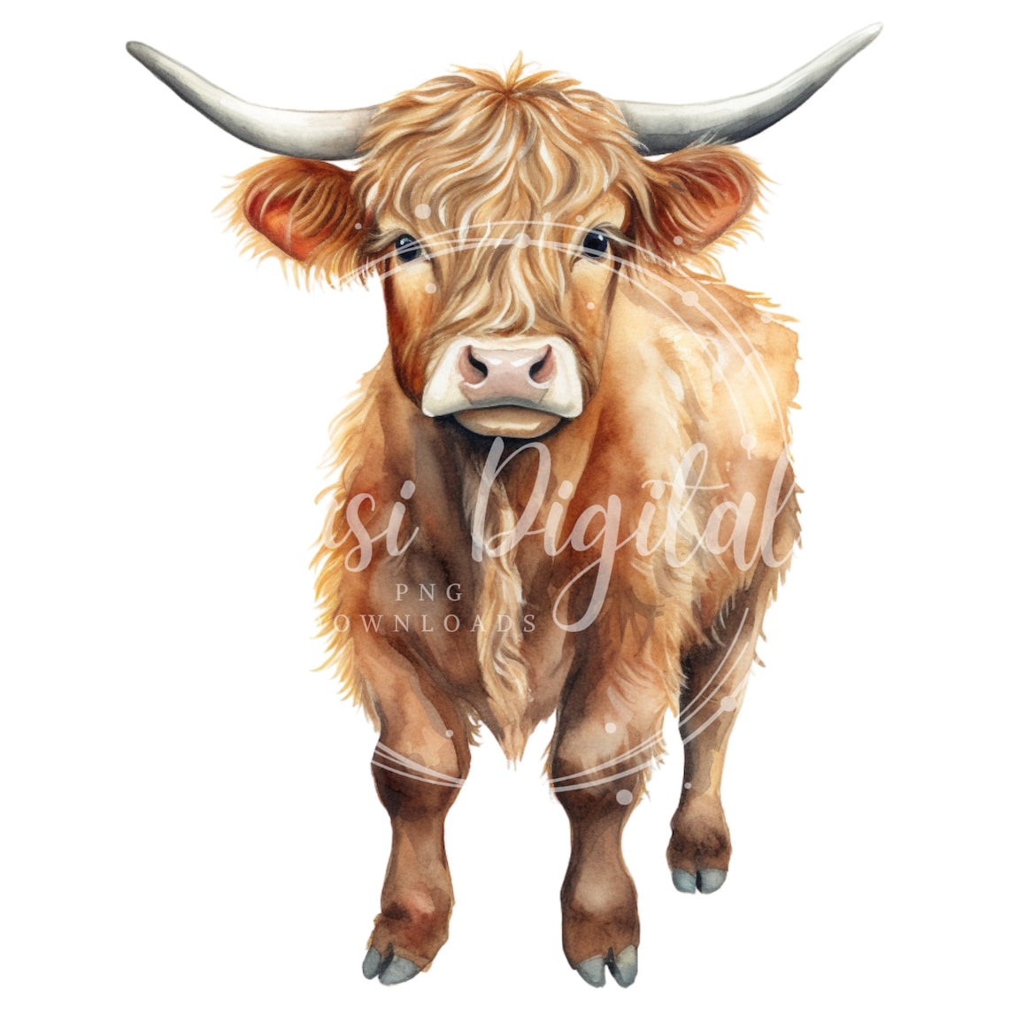 Highland Cattle Clipart High-quality Transparent PNG - Etsy