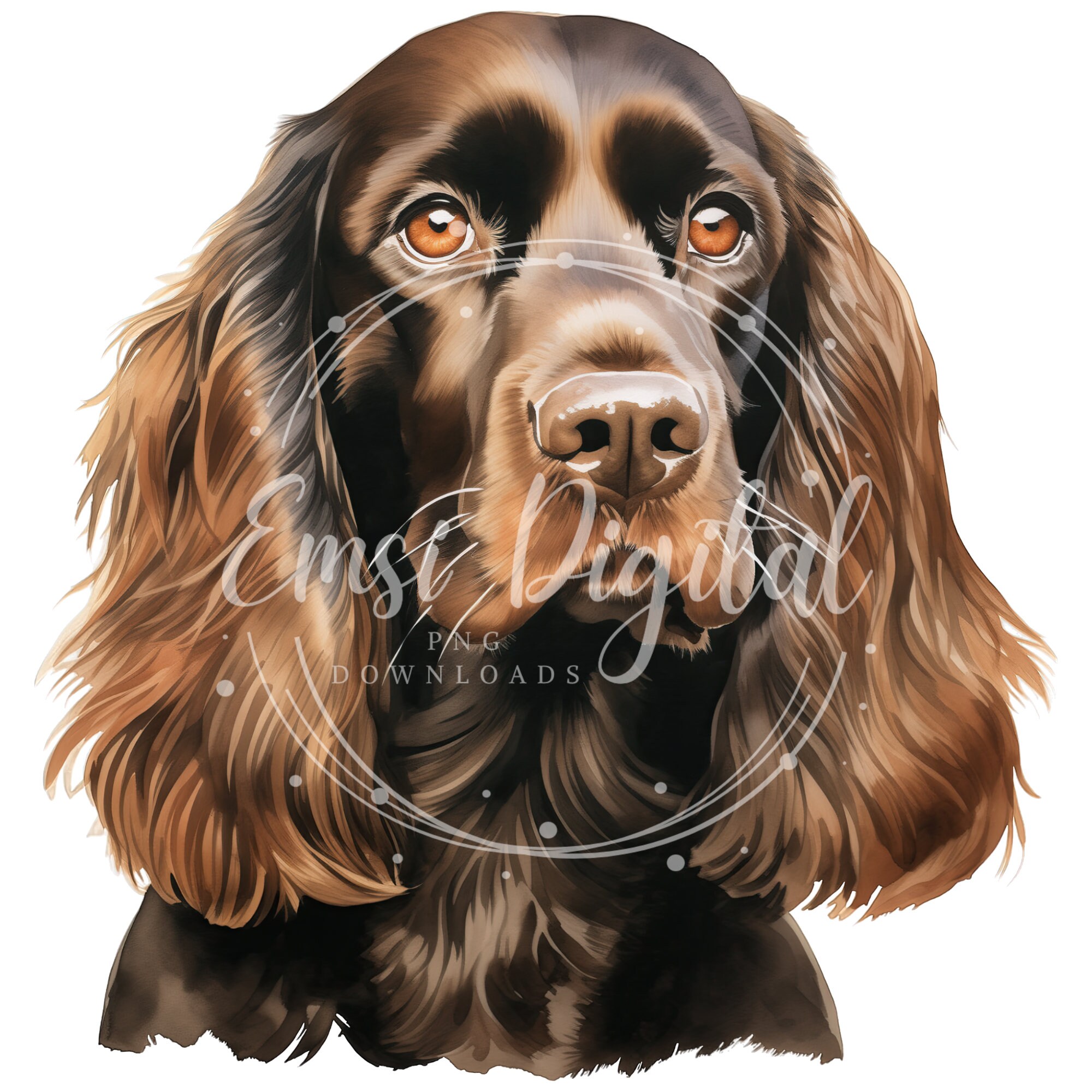 Cocker Spaniel Clipart | High-quality Transparent PNG | Watercolor Dog ...