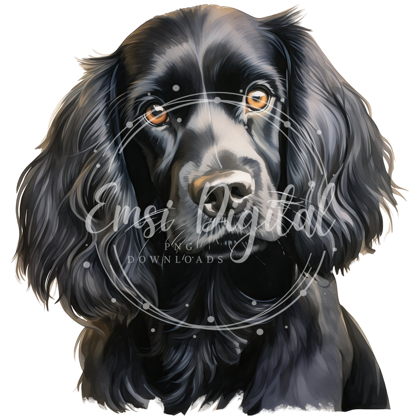 Cocker Spaniel Clipart | High-quality Transparent PNG | Watercolor Dog ...