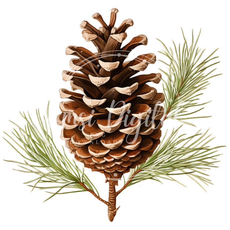 Botanical Pine Cones Clipart | High-quality Transparent PNG ...