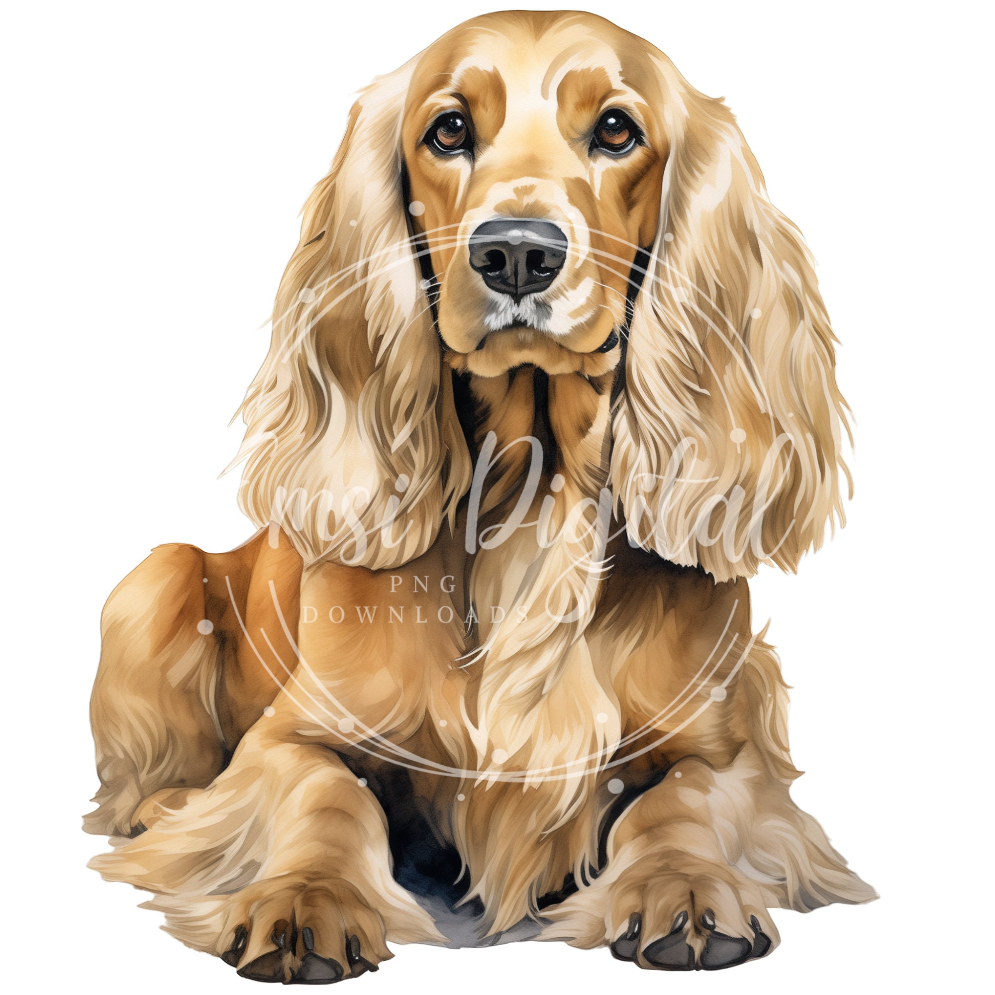 Cocker Spaniel Clipart | High-quality Transparent PNG | Watercolor Dog ...