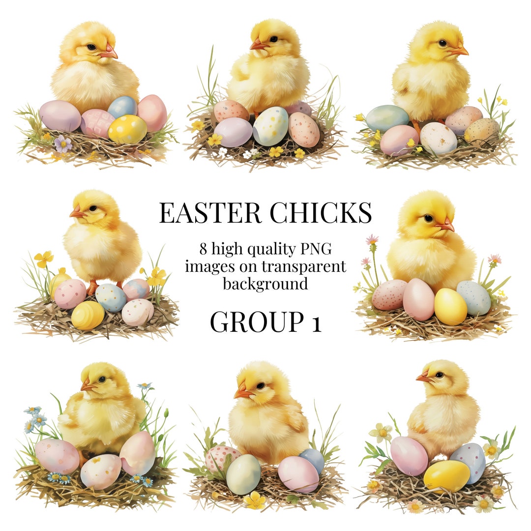 Easter Chick Clipart | High-quality Transparent PNG | Watercolor ...