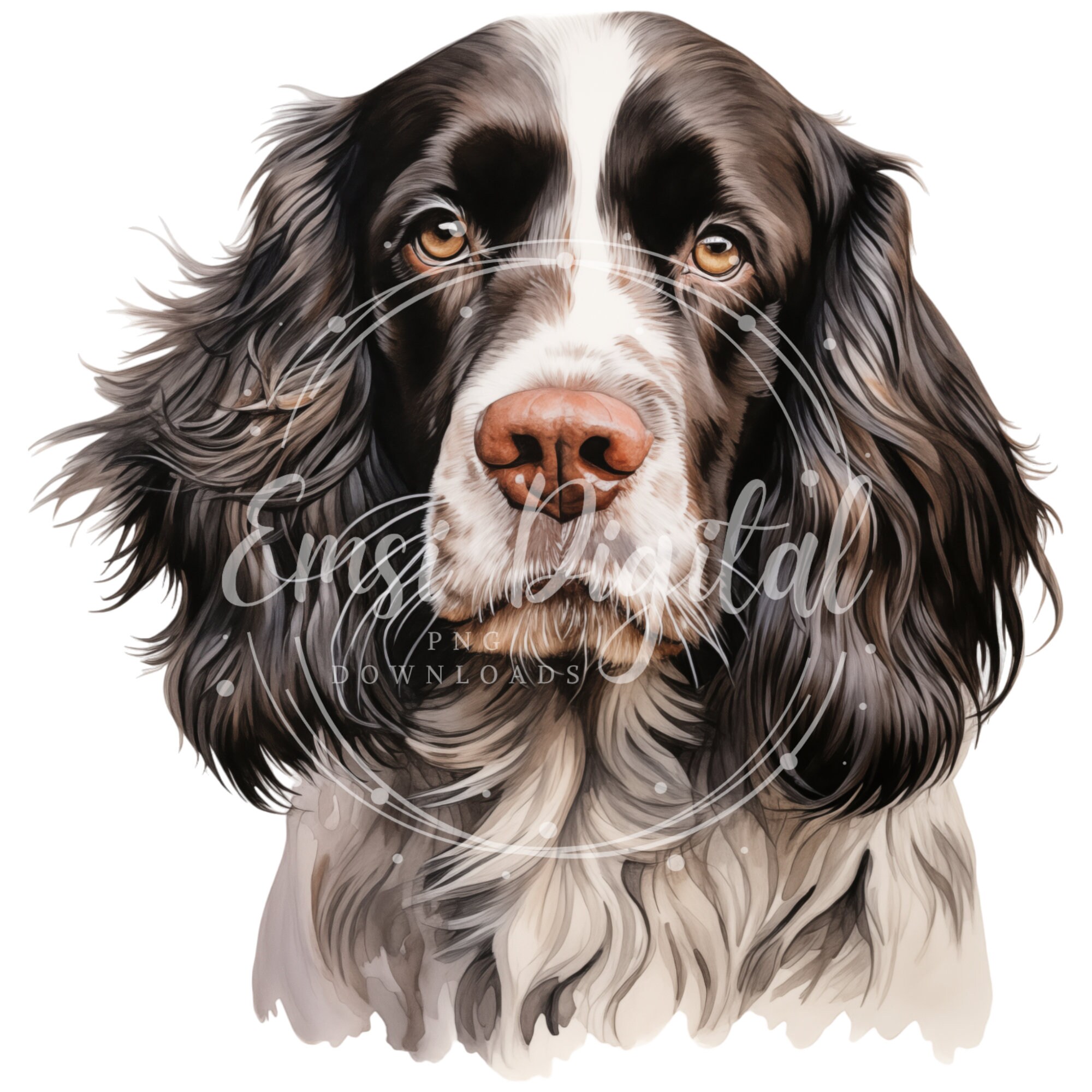 Springer Spaniel Clipart High-quality Transparent PNG Watercolor Dog ...