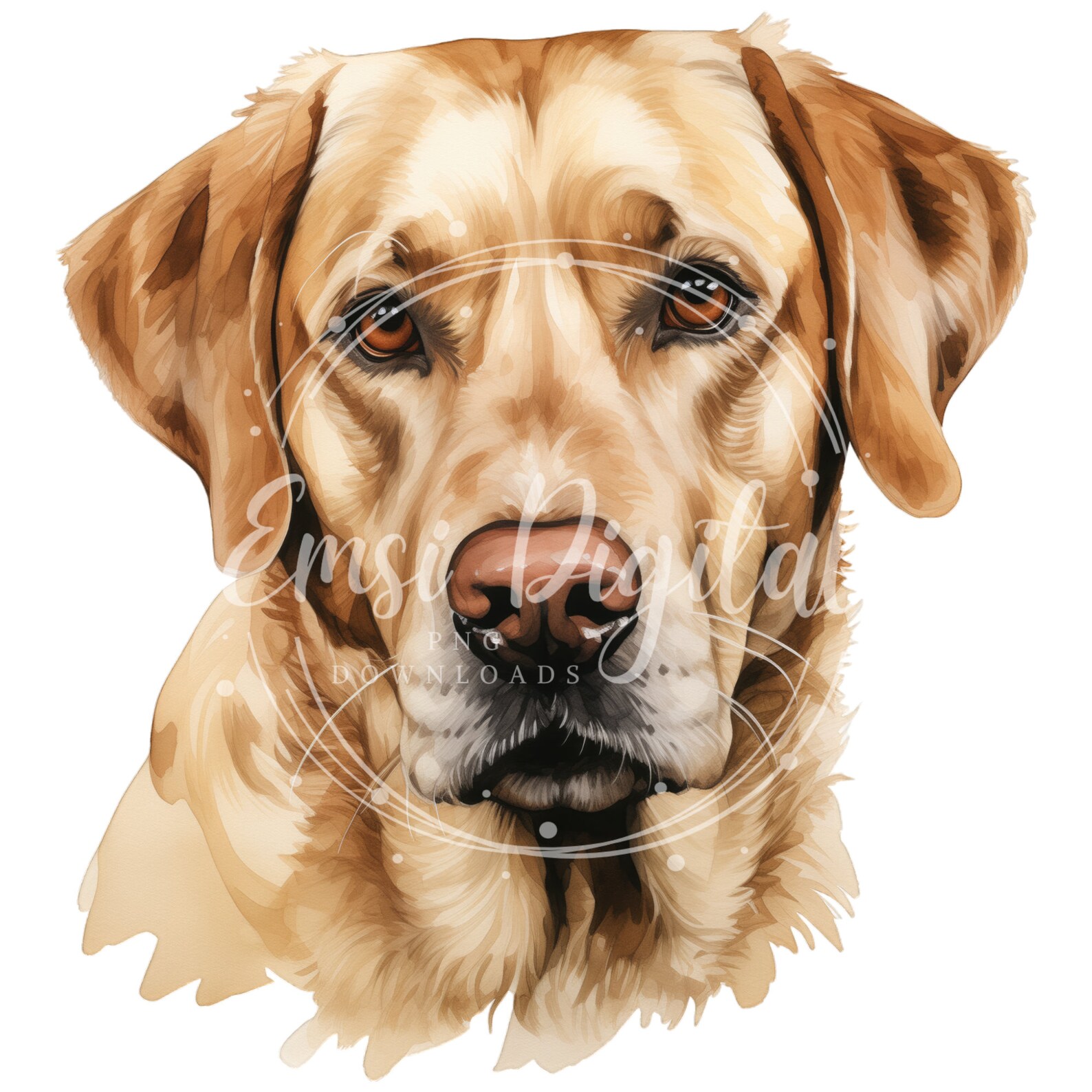 Yellow Labrador Clipart | High-quality Transparent PNG | Watercolor Dog ...