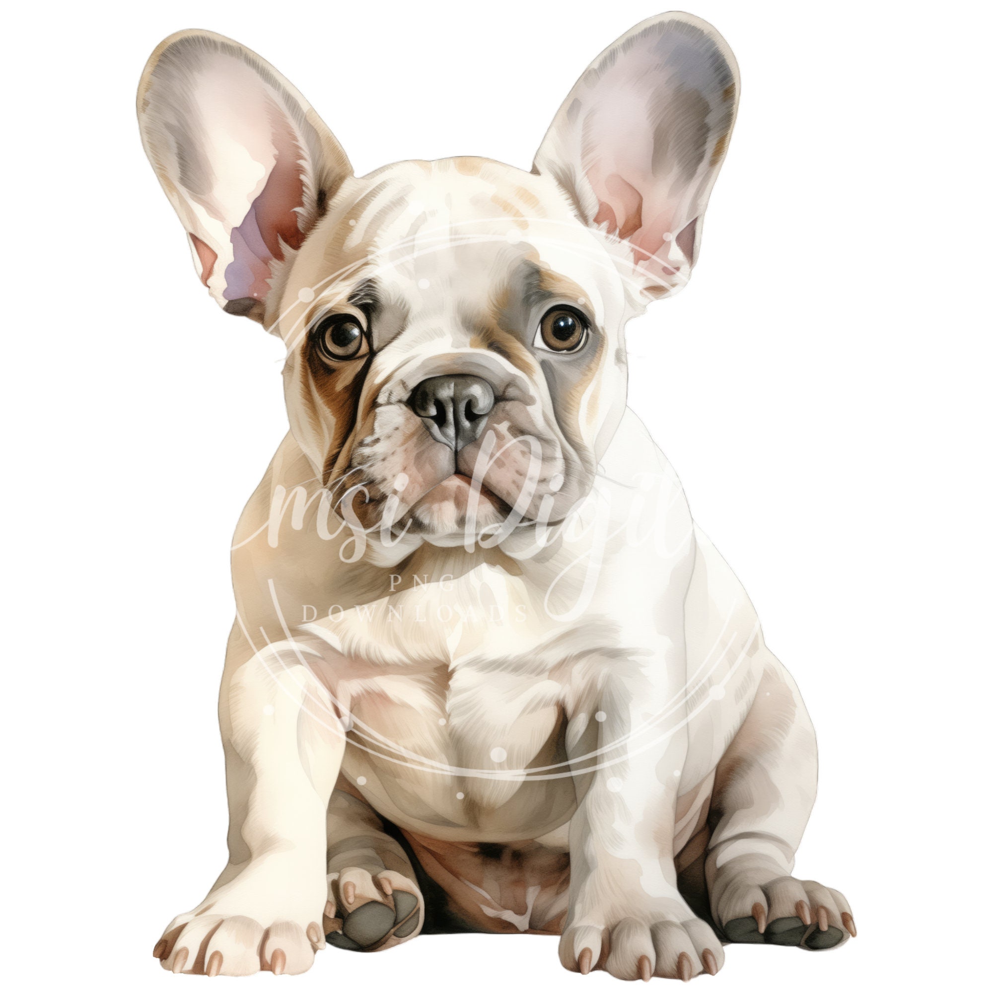 French Bulldog Clipart | High-quality Transparent PNG | Watercolor ...