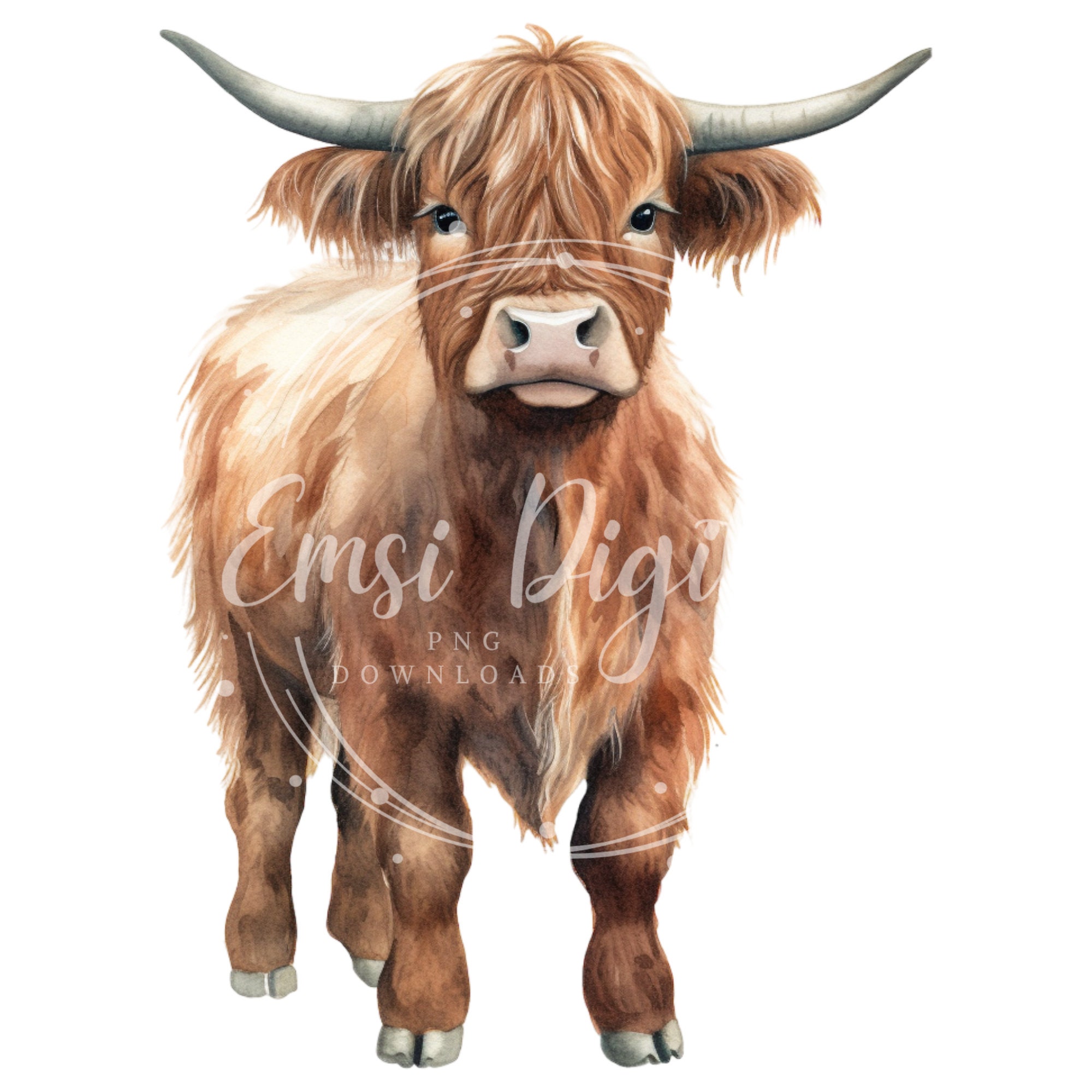 Highland Cattle Clipart High-quality Transparent PNG - Etsy