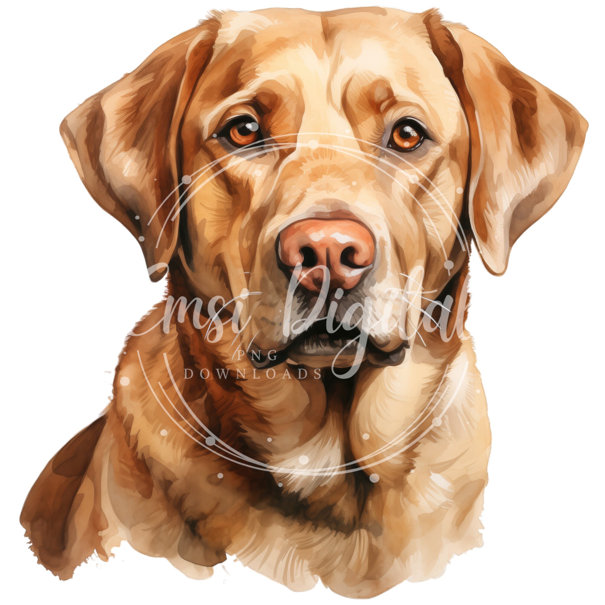 Yellow Labrador Clipart | High-quality Transparent PNG | Watercolor Dog ...