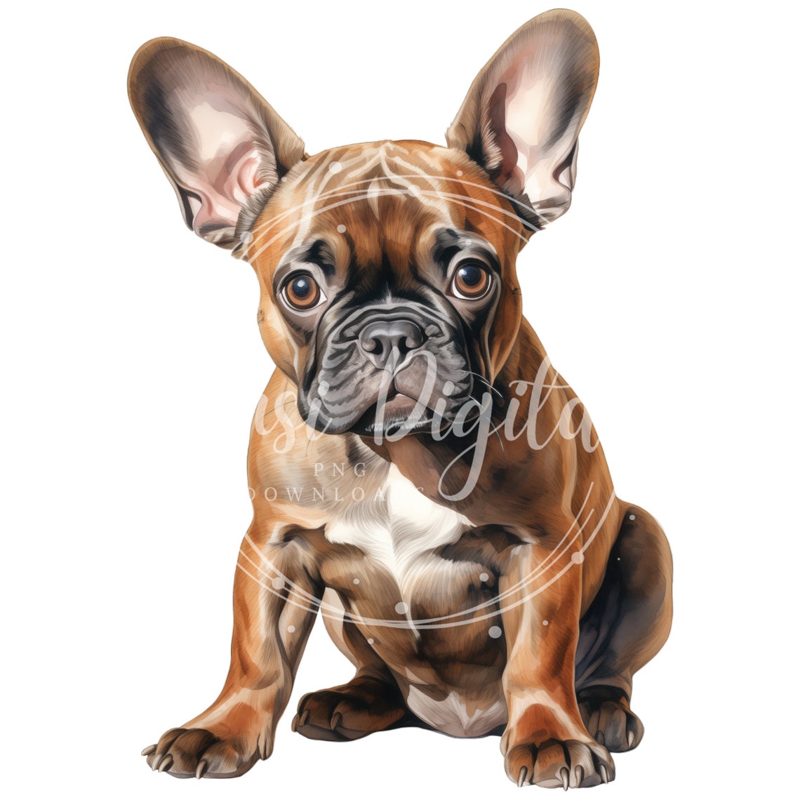 French Bulldog Clipart High-quality Transparent PNG Watercolor ...