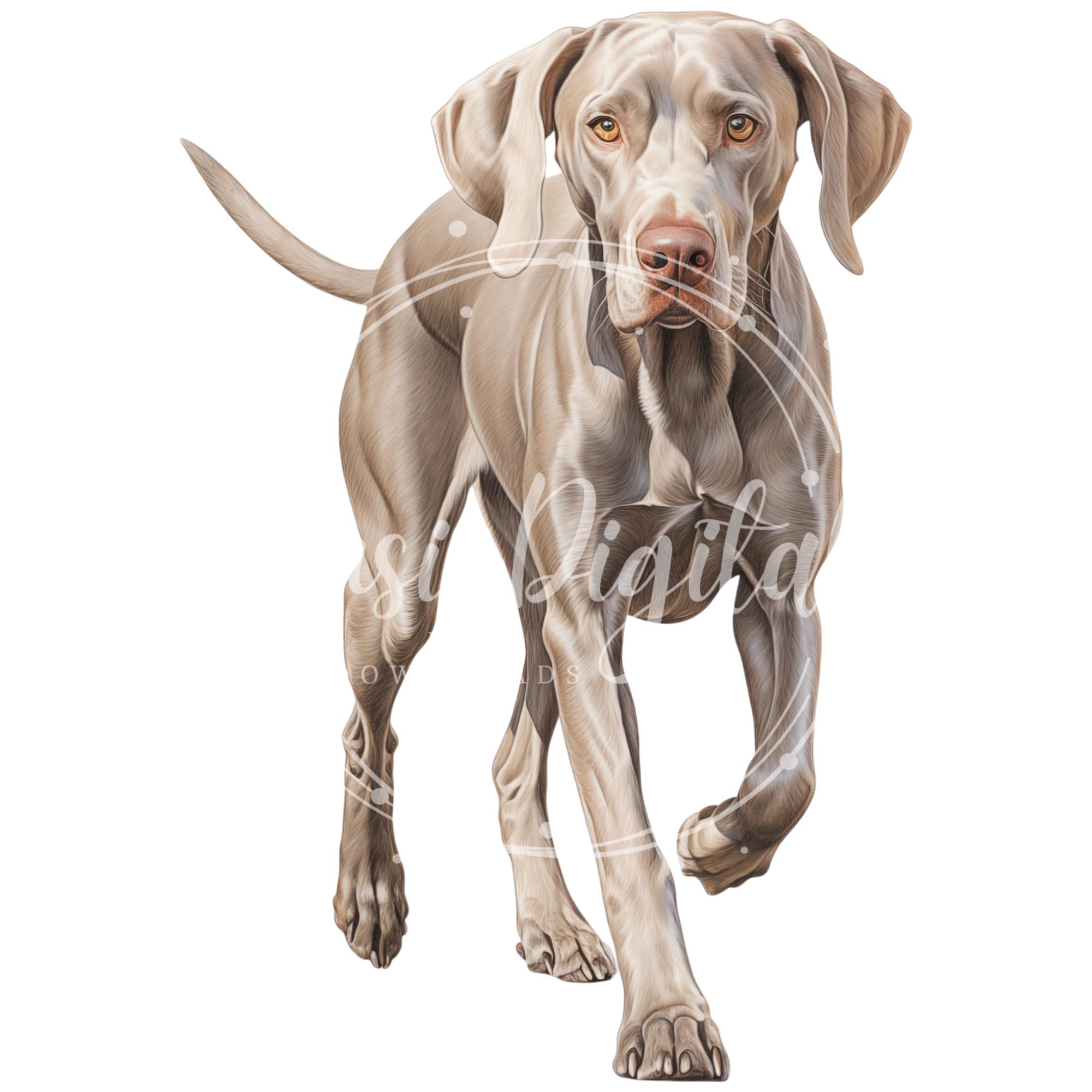 Weimaraner Clipart | High-quality Transparent PNG | Watercolor Dog ...