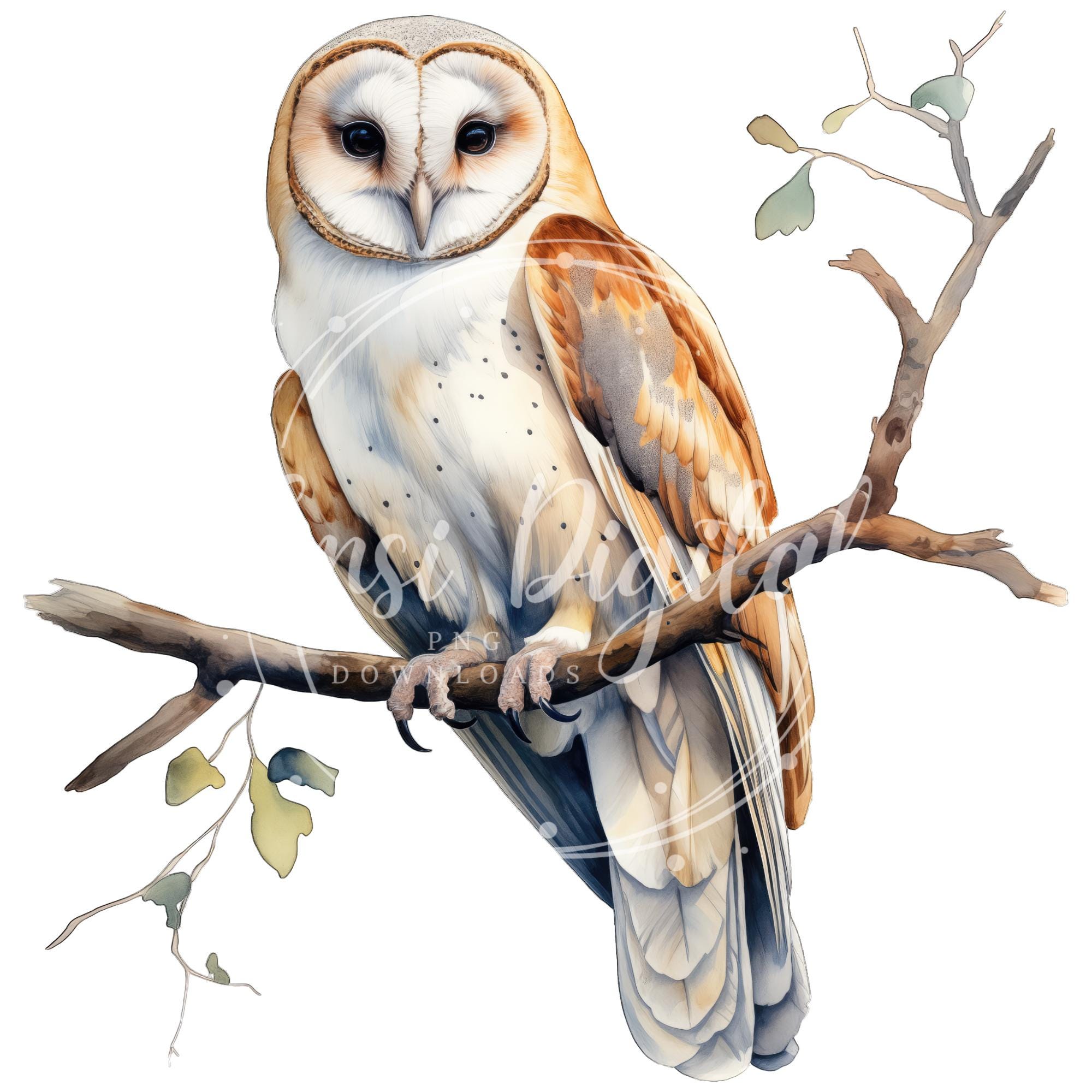 Owl Clipart | High-quality Transparent PNG | Watercolor Illustration ...