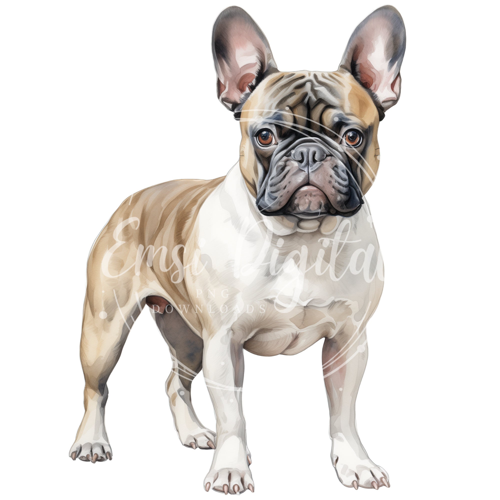 French Bulldog Clipart | High-quality Transparent PNG | Watercolor ...