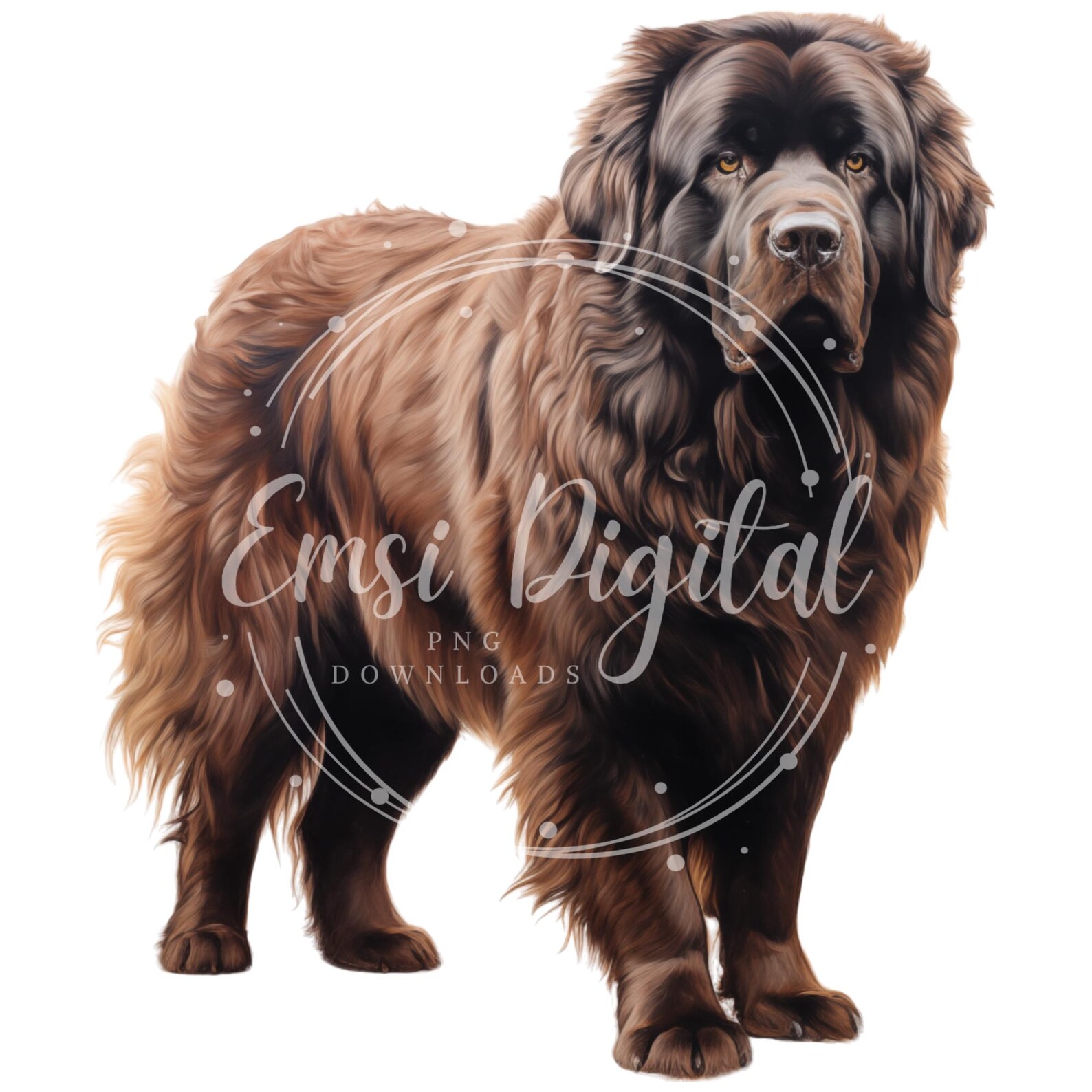 Newfoundland Dog Clipart | High-quality Transparent PNG | Watercolor ...
